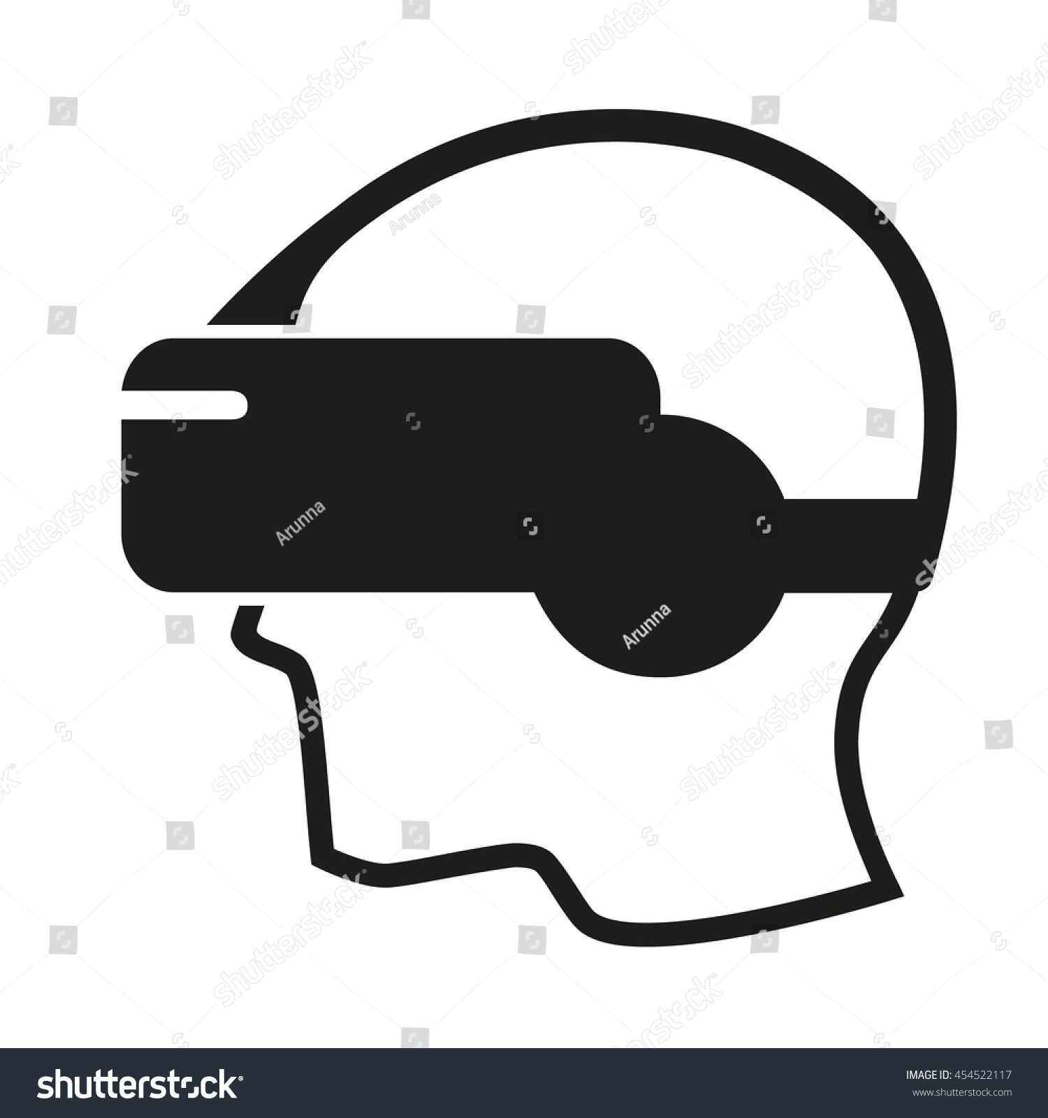 Virtual Reality Headset Icon Stock Vector 454522117 - Shutterstock