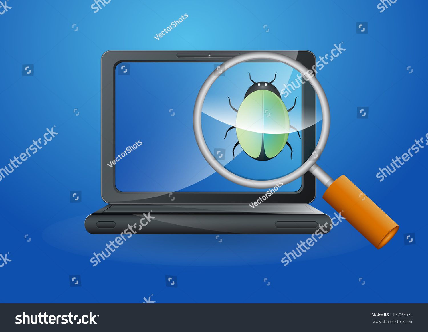 Virus Threats Computers Vector Concept Stock Vector (Royalty Free ...
