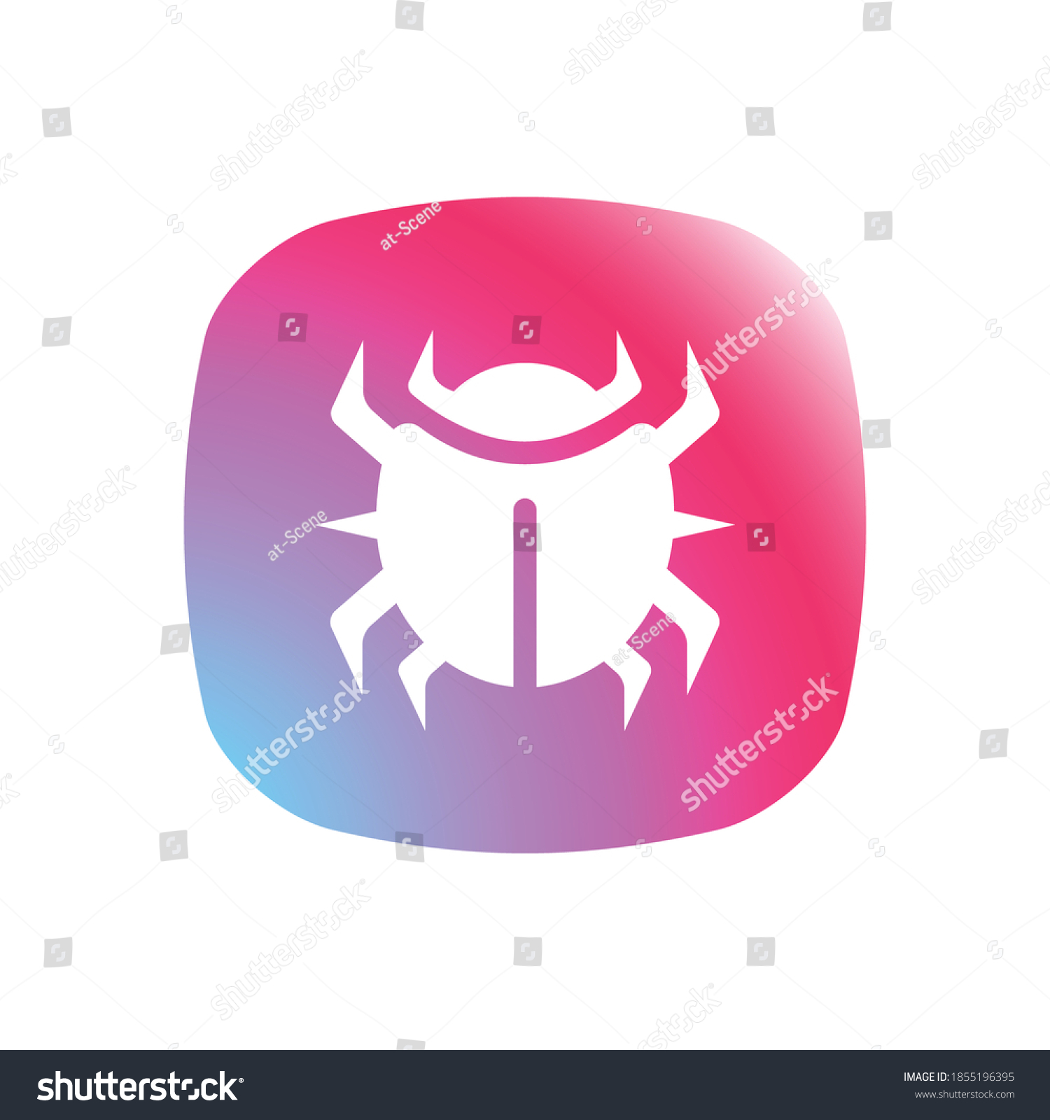 Virus App Icon Button Stock Vector (Royalty Free) 1855196395 | Shutterstock