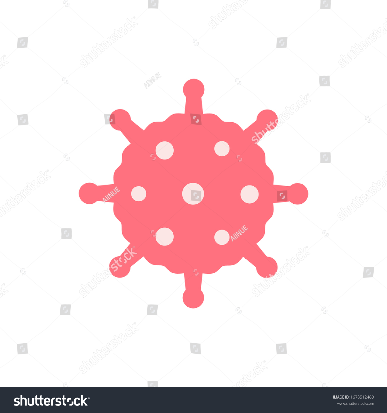 Virus Flat Design Elementiconvector Illustration Stock Vector (Royalty ...