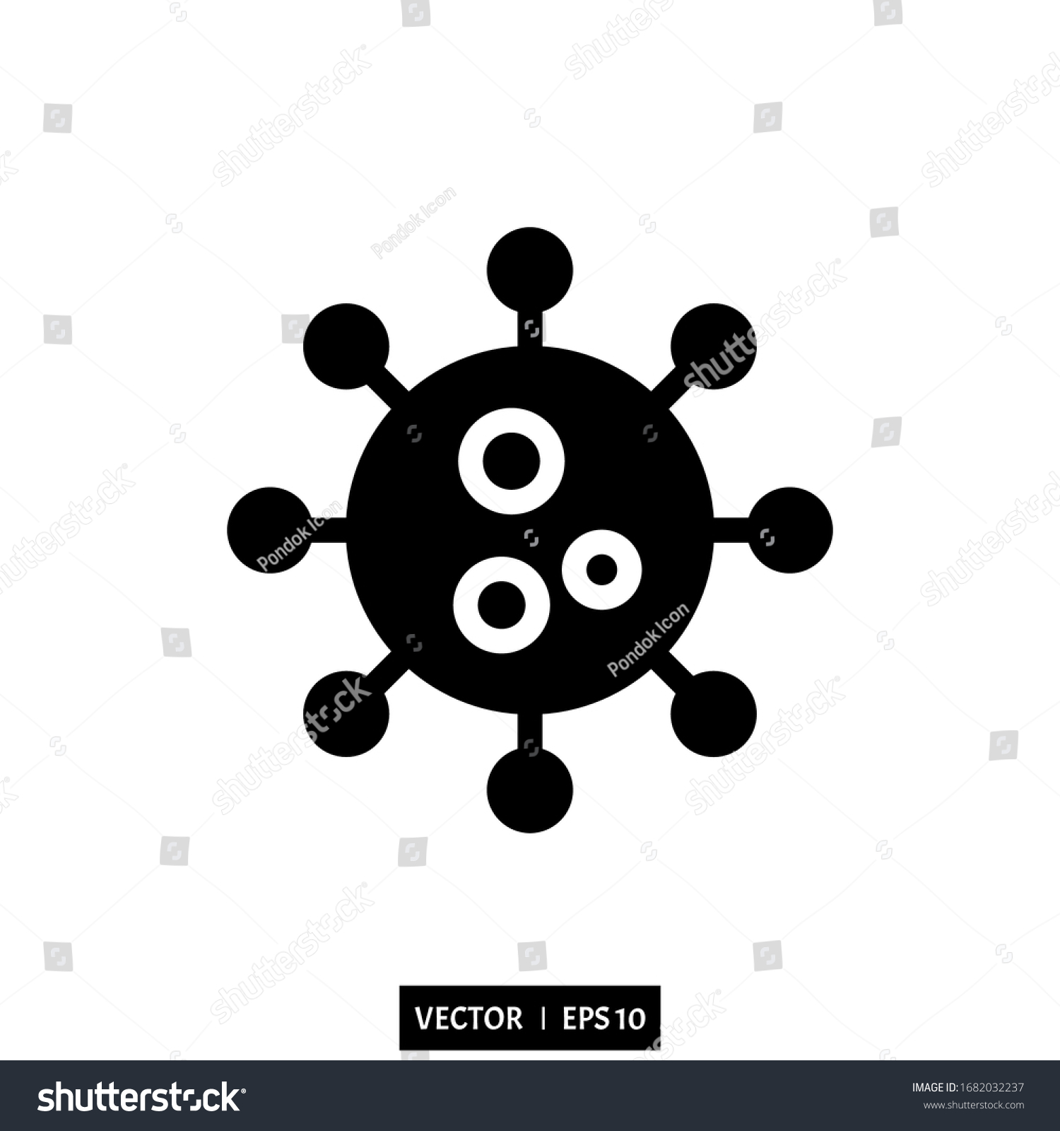 Virus Icon Logo Illustration Vector Simple Stock Vector (Royalty Free ...