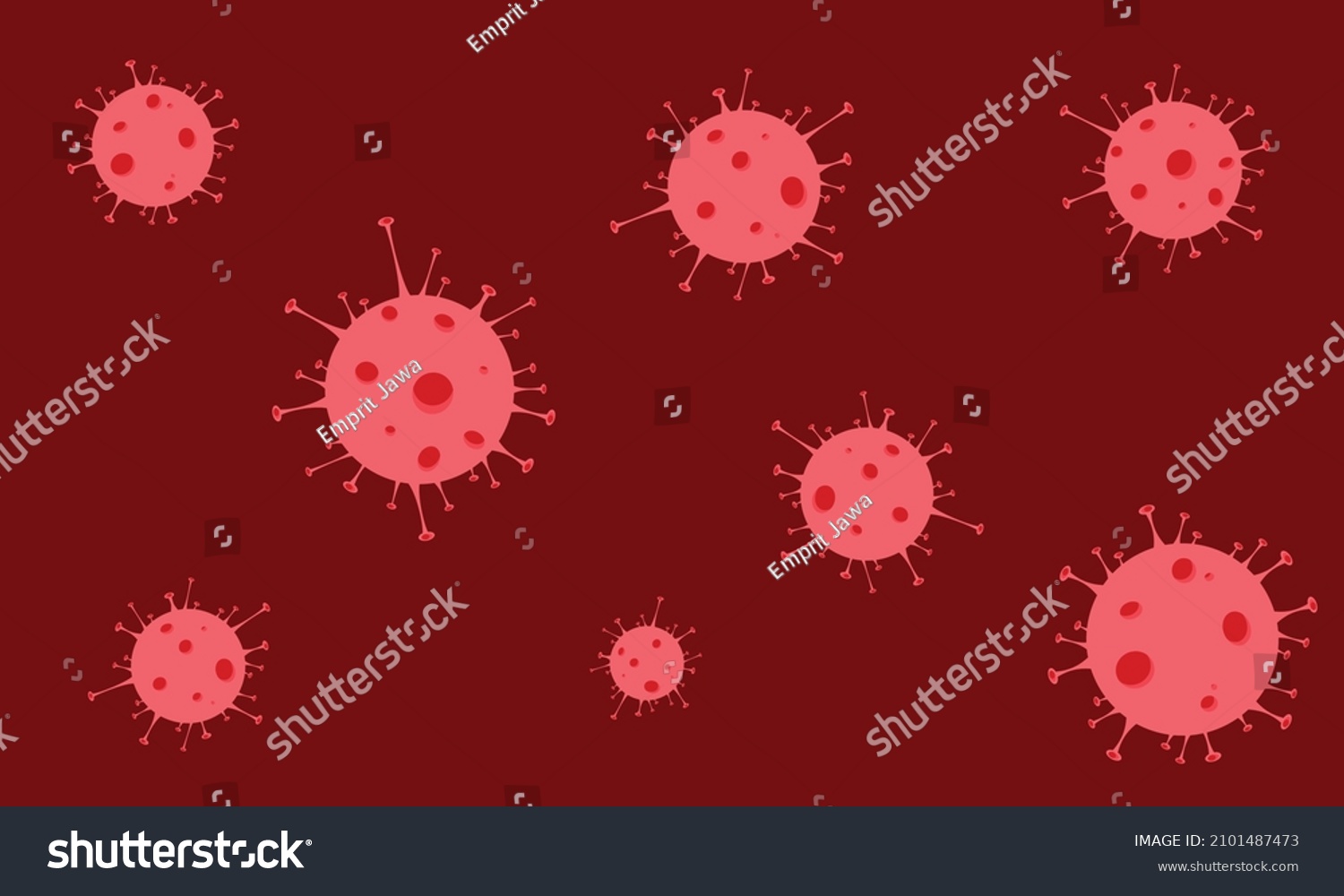 Virus Illustration Red Background Illustrator 10 Stock Vector (Royalty ...