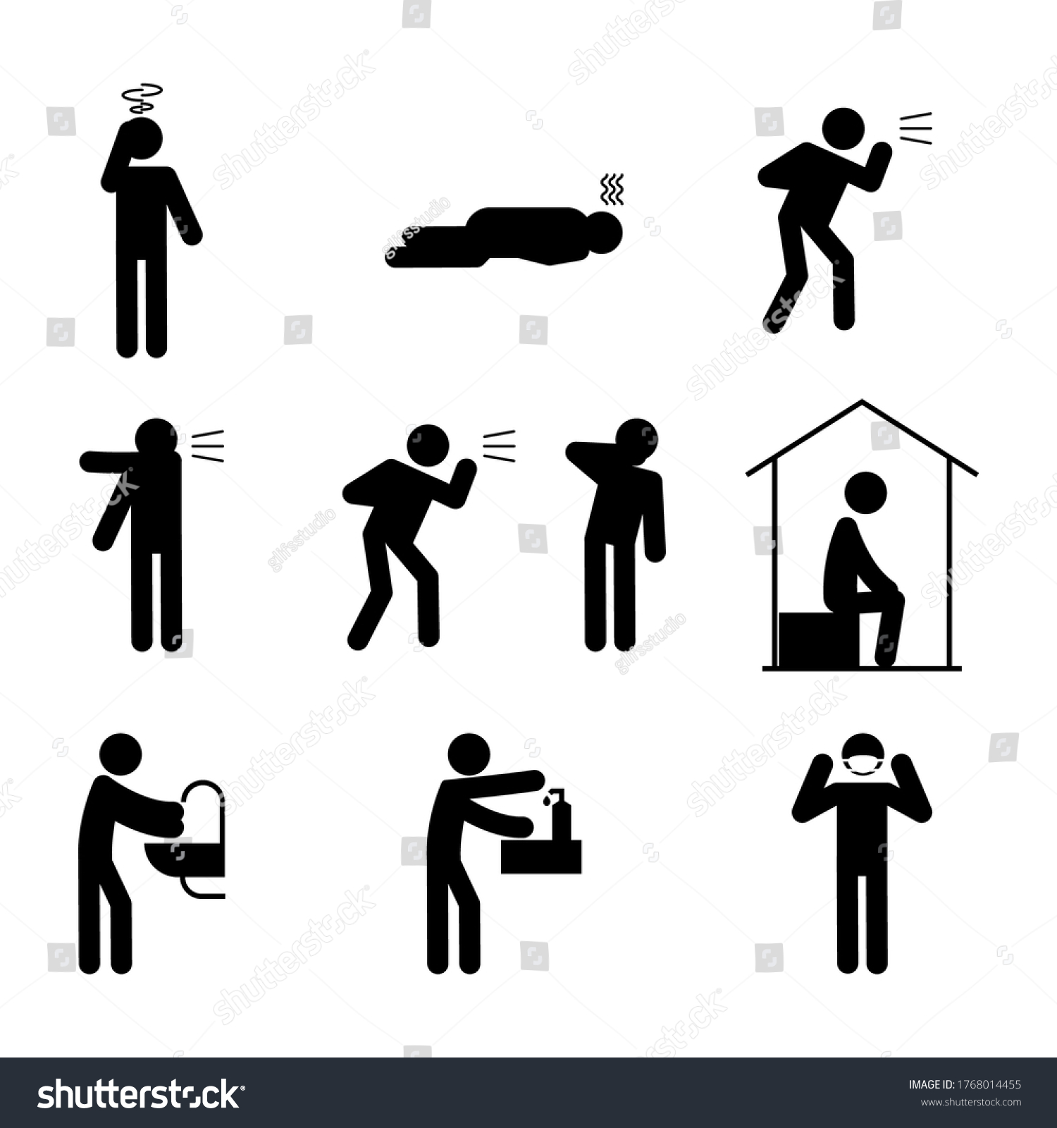 Virus Infections Stickman Vector Bundle Stock Vector (Royalty Free ...