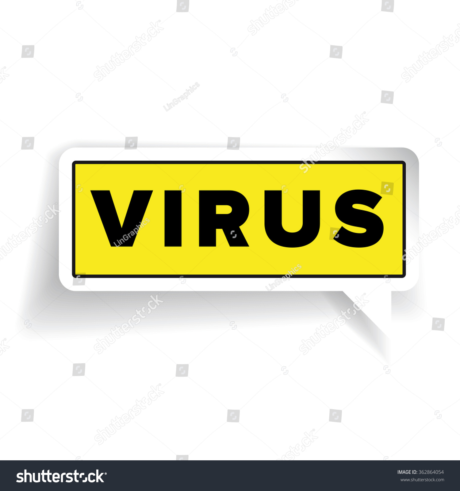 Virus Sign Label Vector Stock Vector (Royalty Free) 362864054 ...