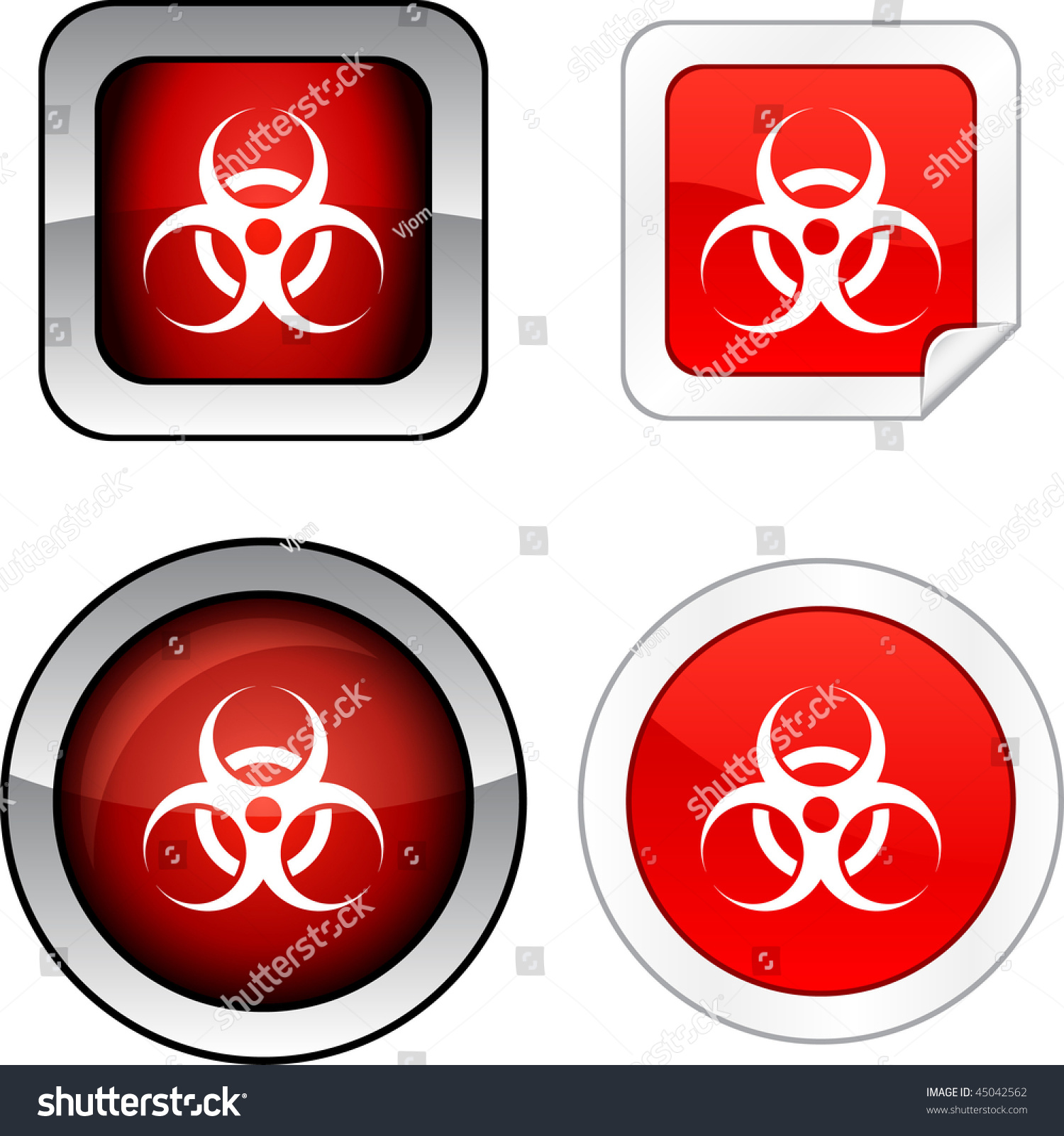Virus Web Buttons Vector Illustration Stock Vector (Royalty Free) 45042562