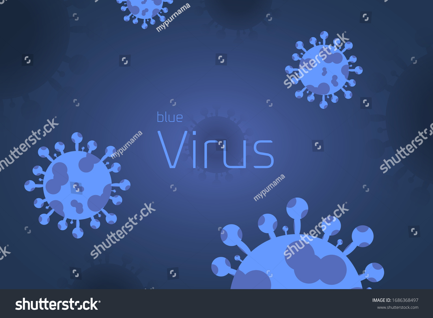 진한 파랑 배경 바이러스 스톡 벡터(로열티 프리) 1686368497 | Shutterstock