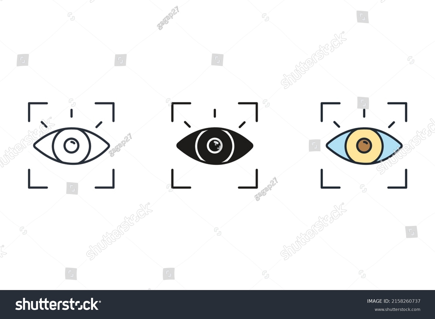 Vision Iconicons Symbol Vector Elements Infographic Stock Vector ...