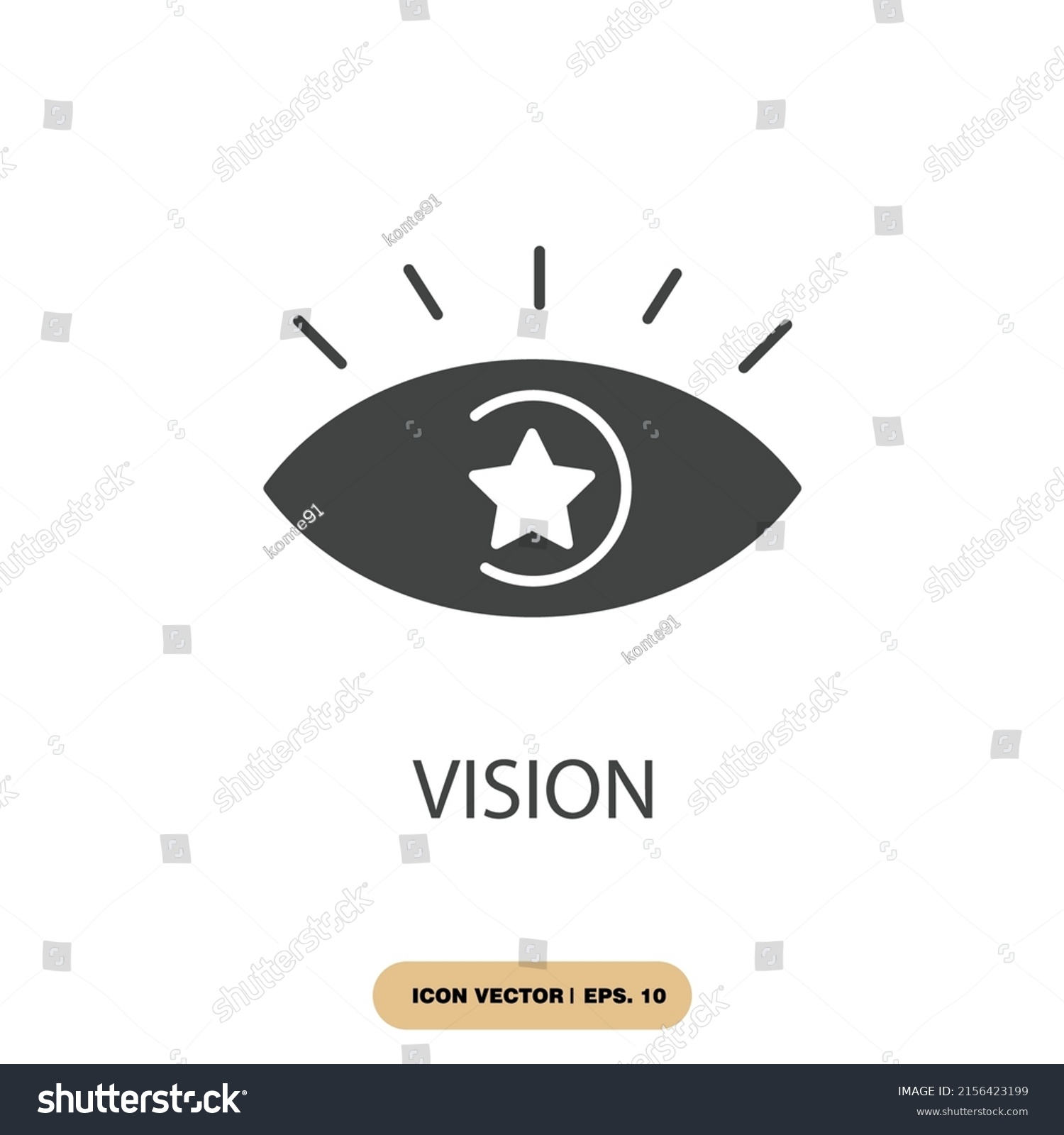 Vision Icons Symbol Vector Elements Infographic Stock Vector (Royalty ...