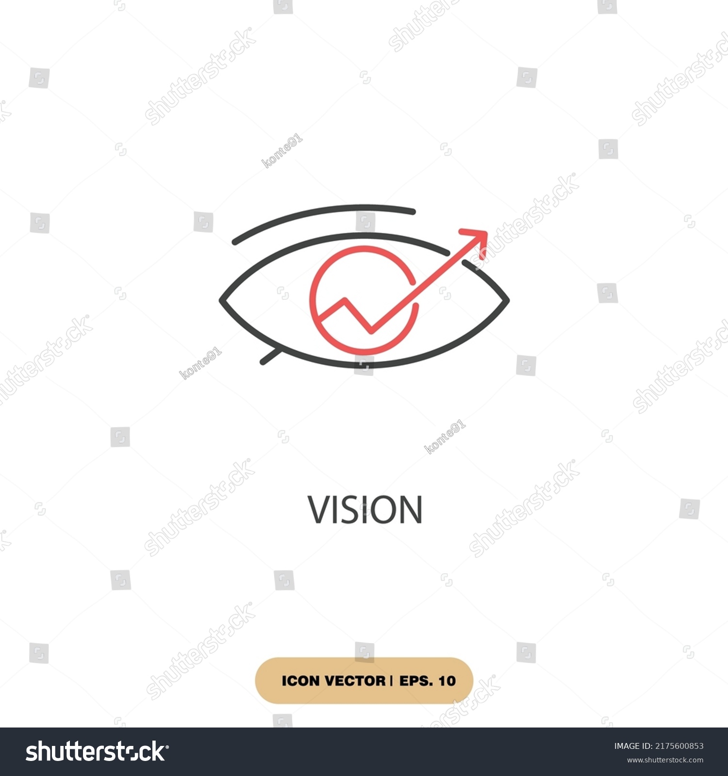 Vision Icons Symbol Vector Elements Infographic Stock Vector (Royalty ...