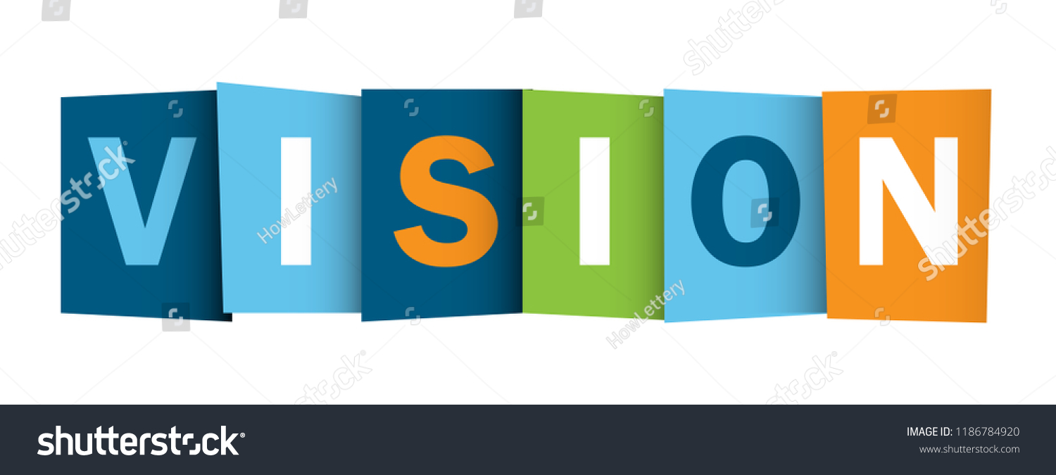 Vision Letters Banner Stock Vector (Royalty Free) 1186784920