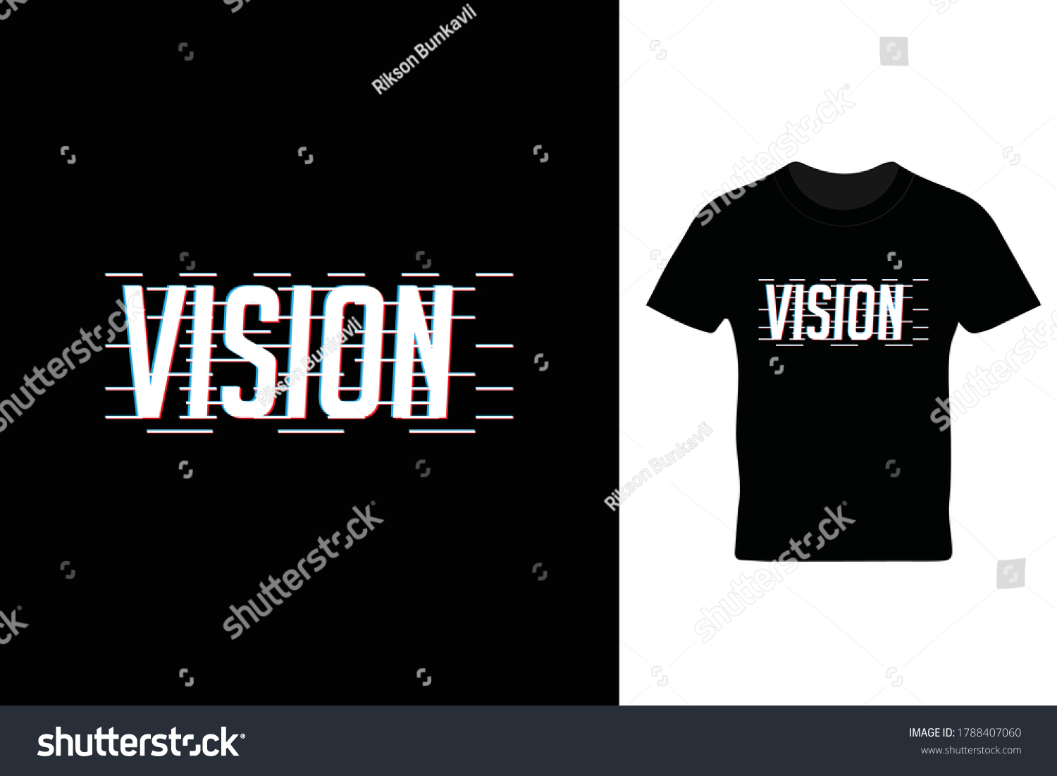 Vision T Shirt Design Vector Stock Vector (Royalty Free) 1788407060