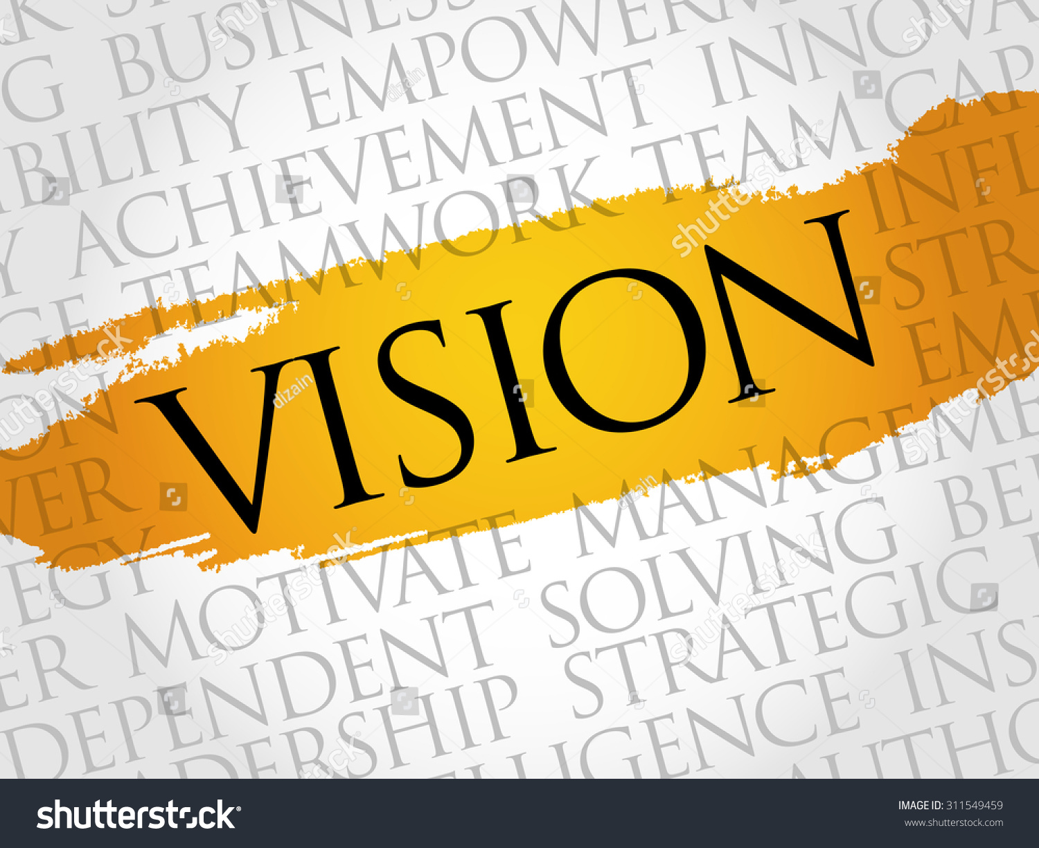 Vision Word Cloud Business Concept Stock Vector (Royalty Free ...