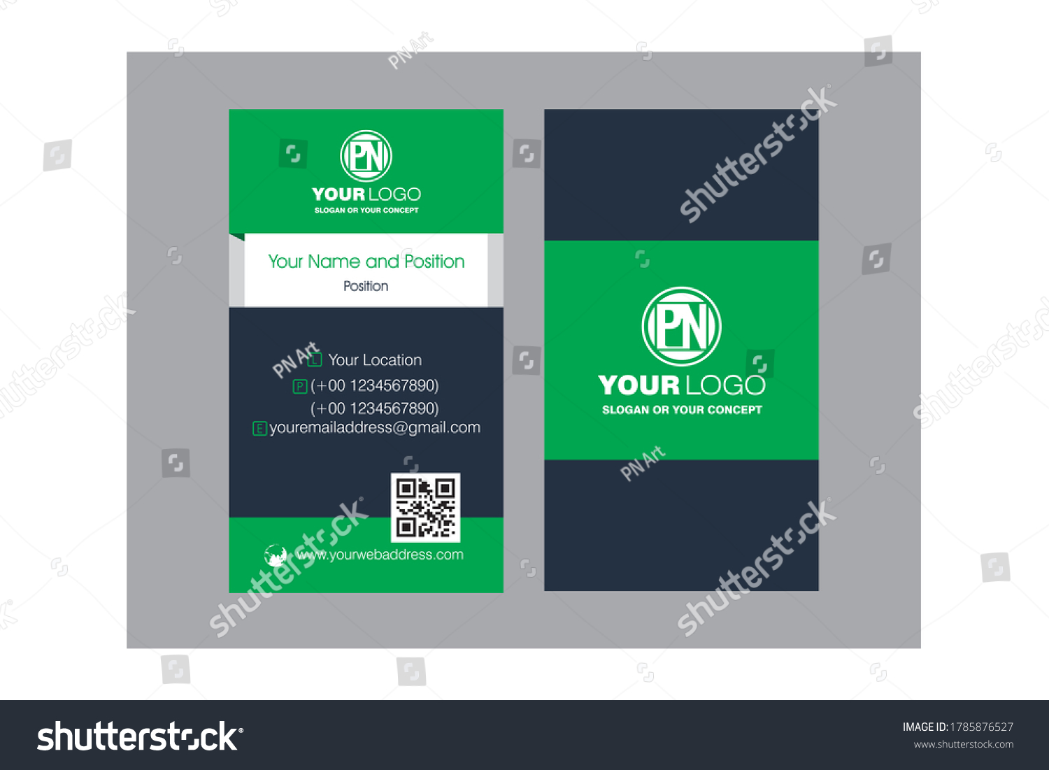 Visiting Card Design Gh Vector Art Stock Vector (Royalty Free) 1785876527