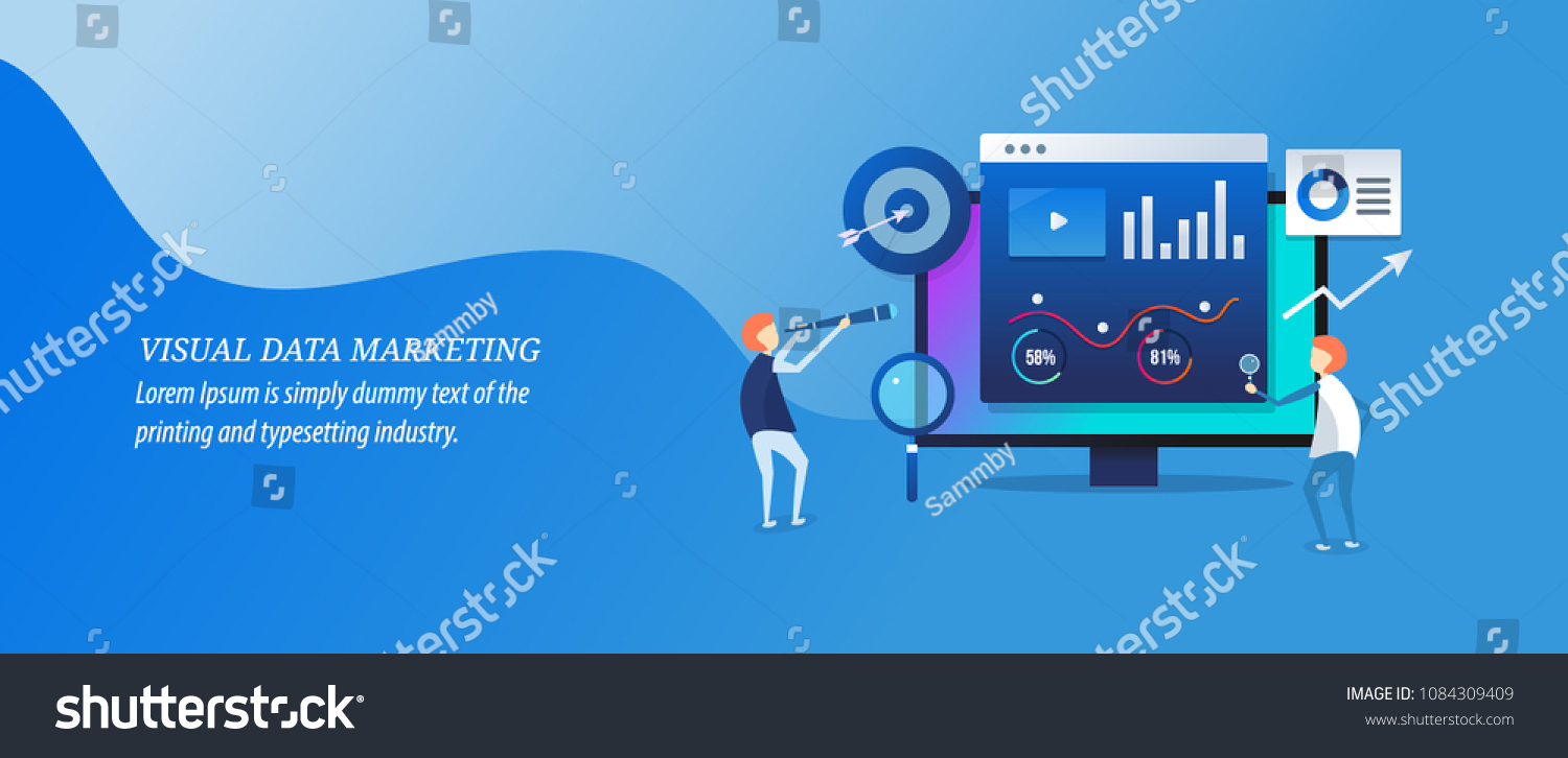 Visual Data Marketing Business Data Data Stock Vector (Royalty Free ...