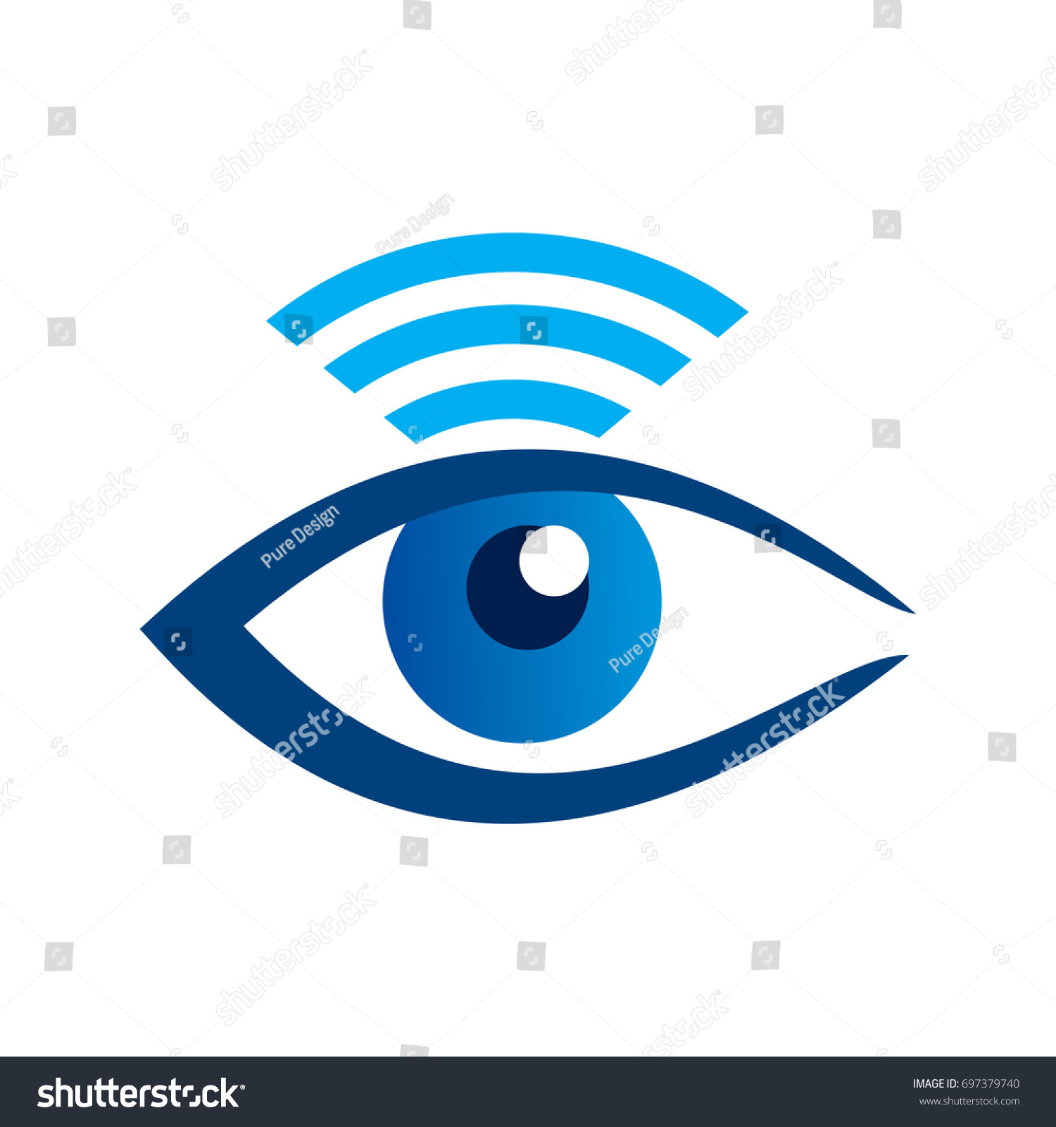 Visual Eyes Internet Logo Stock Vector (Royalty Free) 697379740