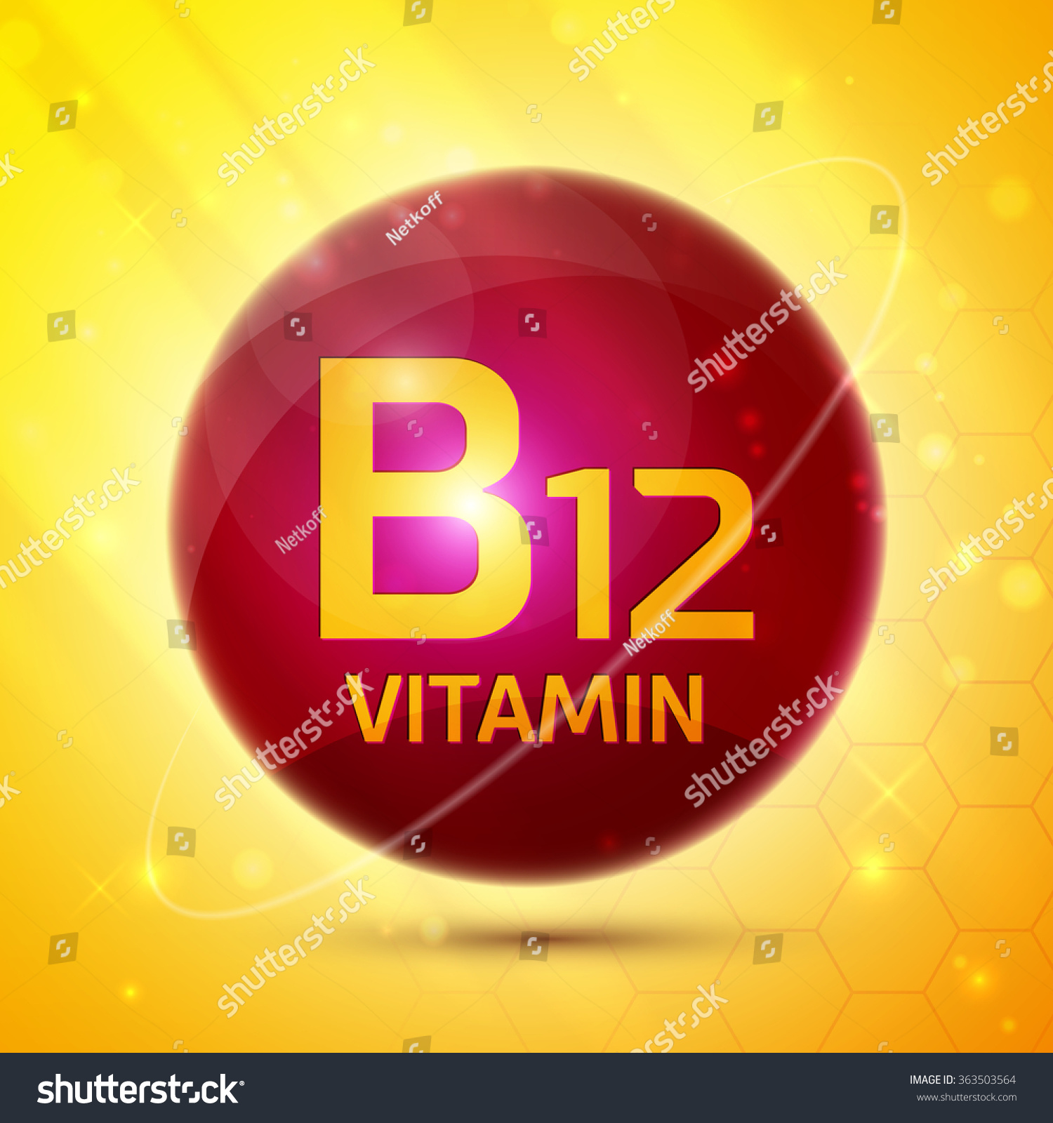 Vitamin B12 Icon Stock Vector (Royalty Free) 363503564