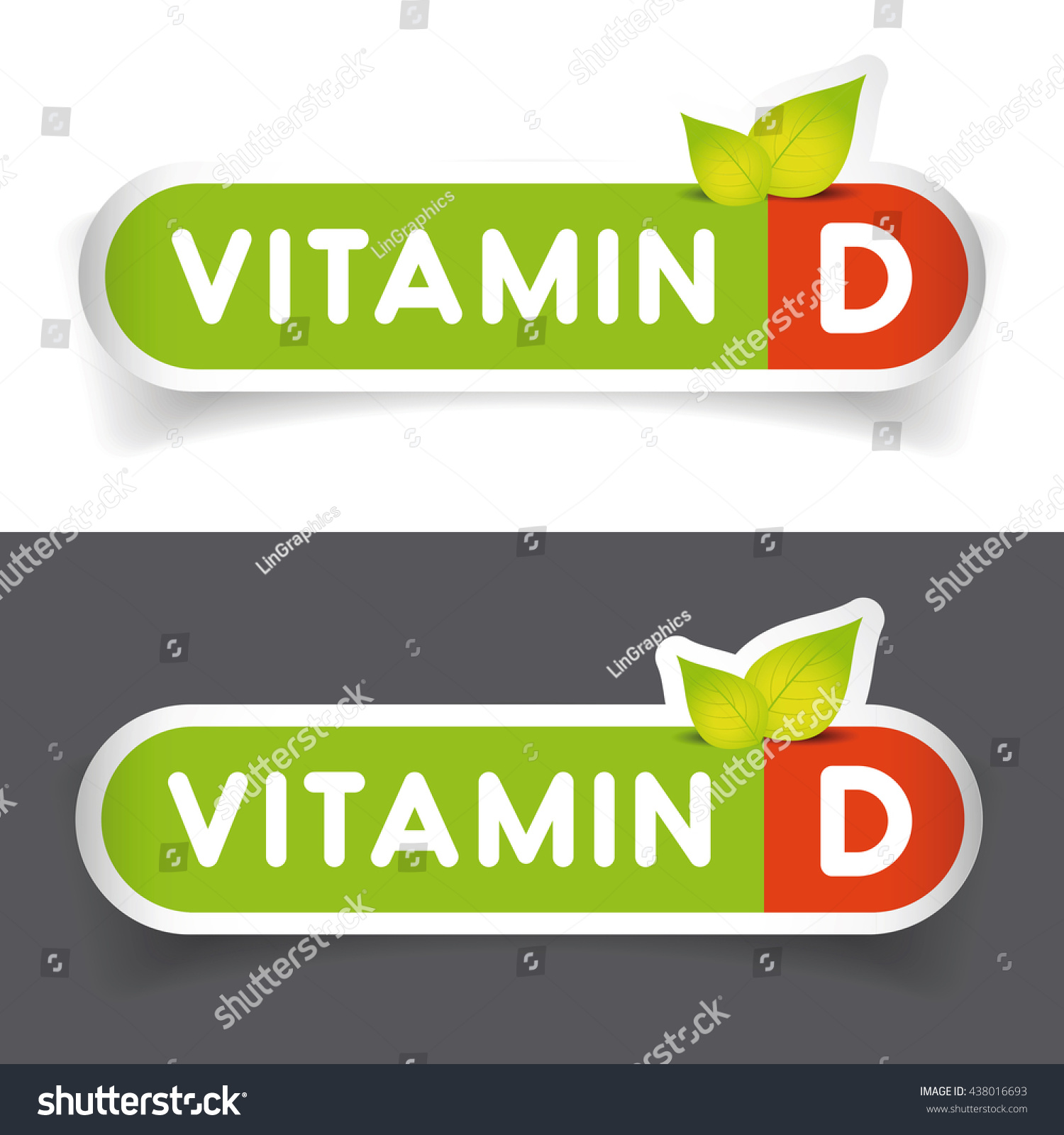Vitamin D Label Sign Vector Set Stock Vector (Royalty Free) 438016693 ...