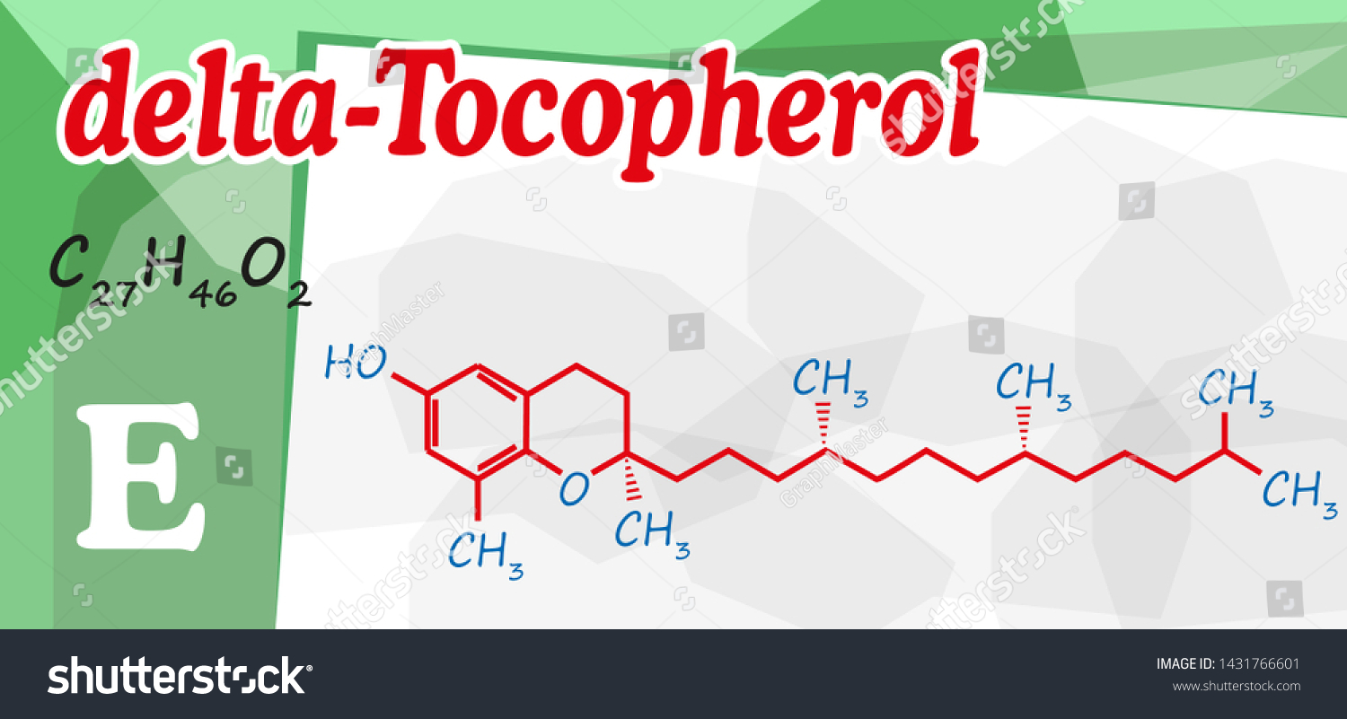 Vitamin E Deltatocopherol Structure Formula Stock Vector (Royalty Free ...