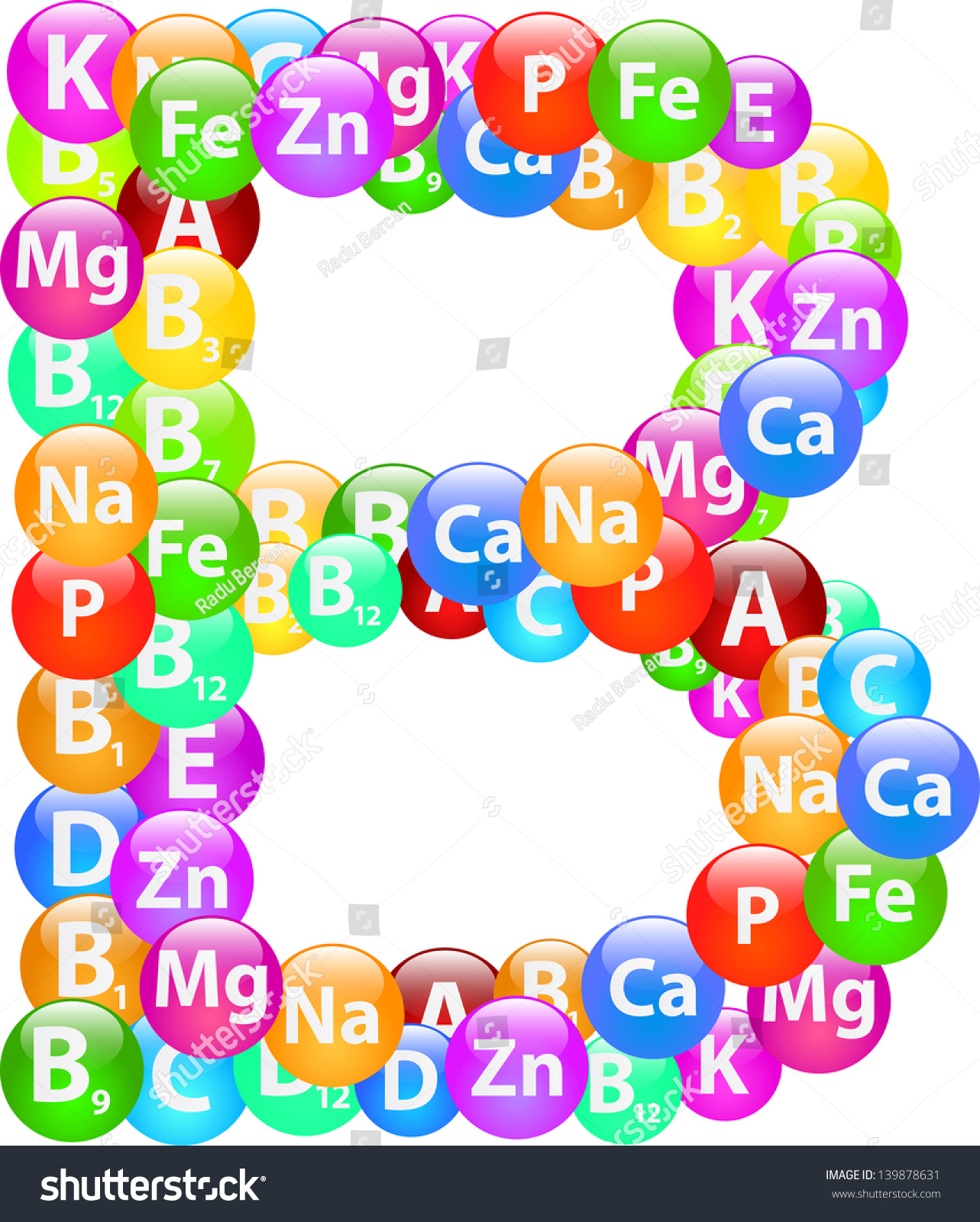 Vitamin Letter B Stock Vector (Royalty Free) 139878631