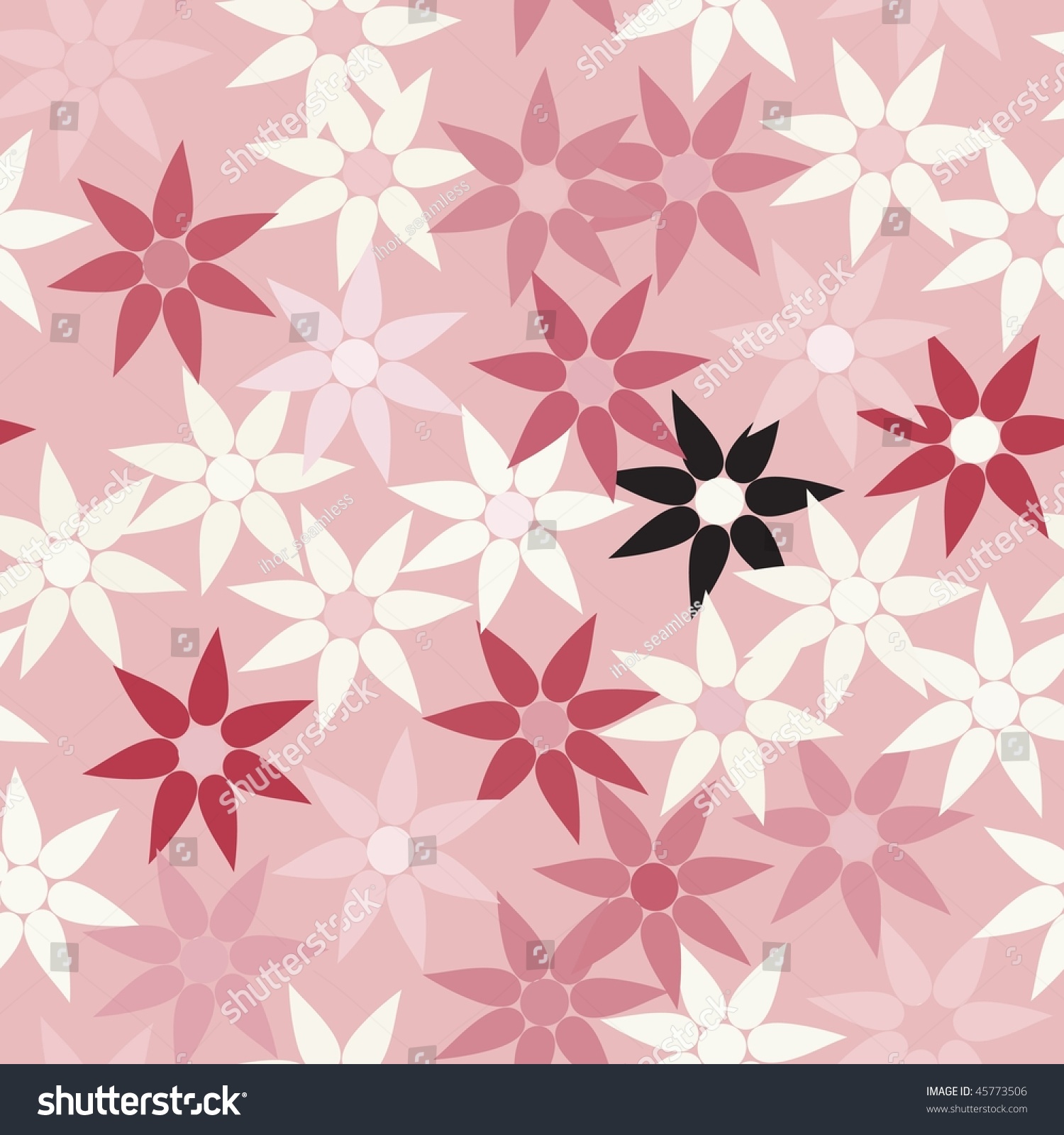 Vivid Pink Repeating Flower Background Stock Vector (Royalty Free ...