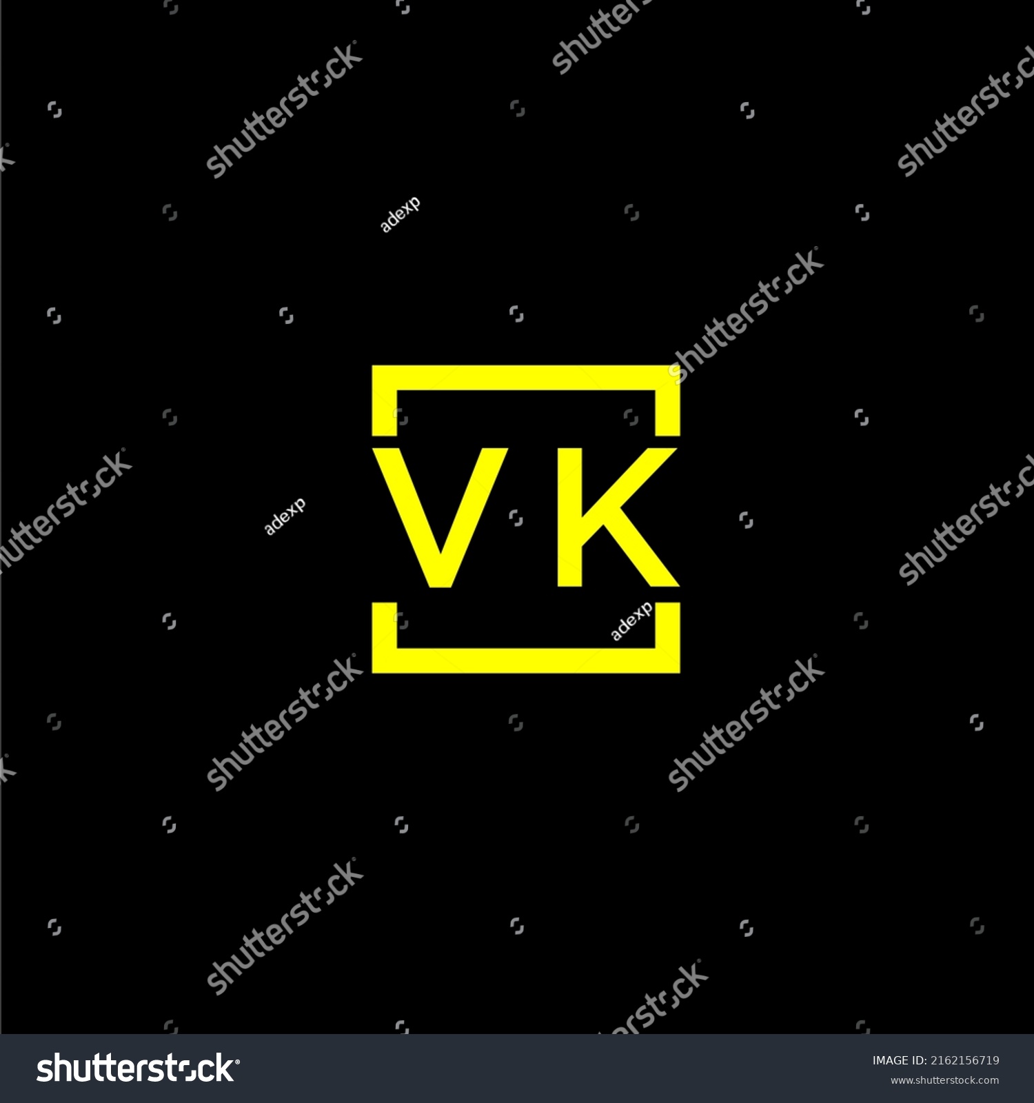 Vk Initial Monogram Logo Square Style Stock Vector (Royalty Free ...