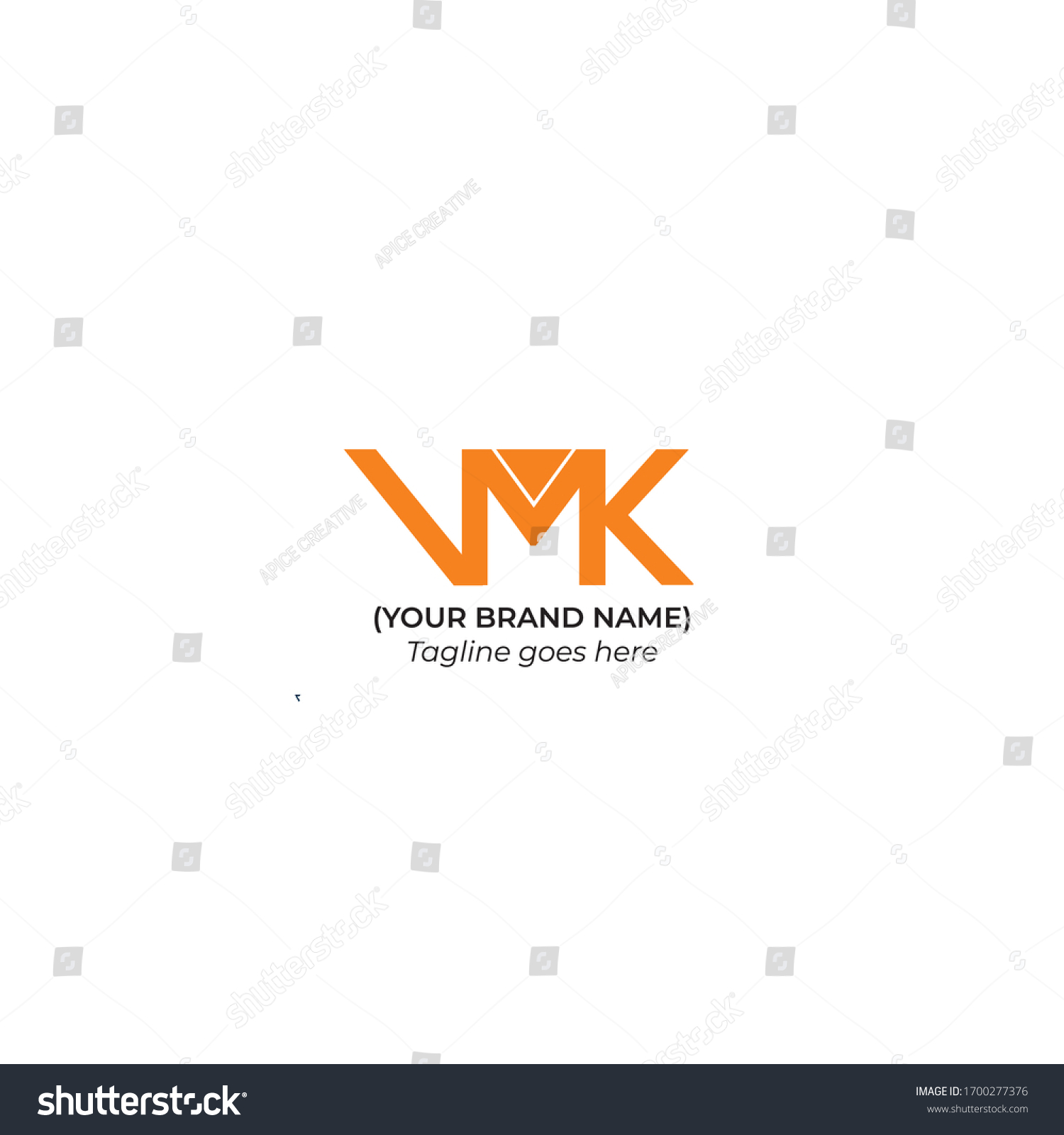 Vmk Vector Logo Design Vmk Creative Stock Vector (Royalty Free) 1700277376