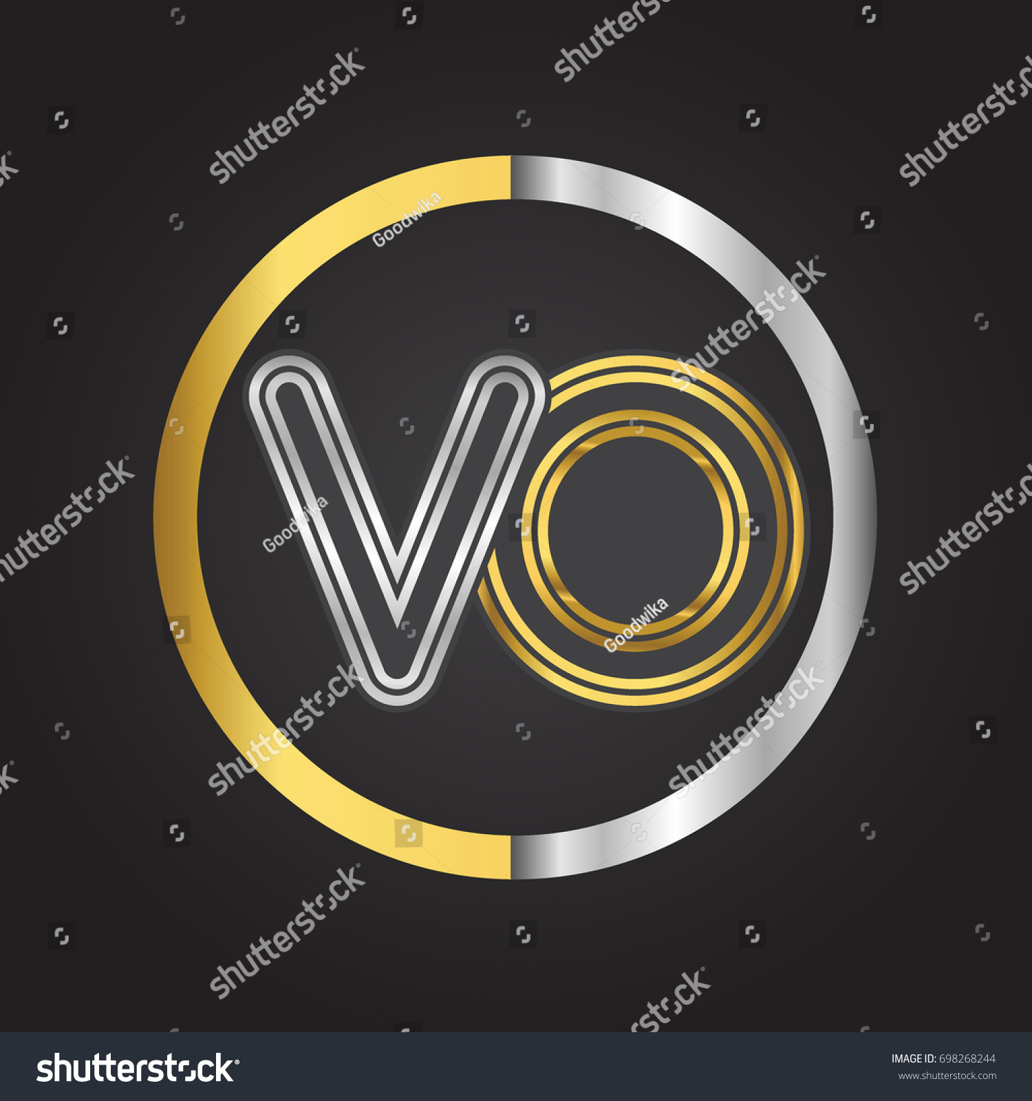 Vo Letter Logo Circle Gold Silver Stock Vector (Royalty Free) 698268244 ... Vo Letter Logo Circle Gold Silver Stock Vector (Royalty Free) 698268244 ...