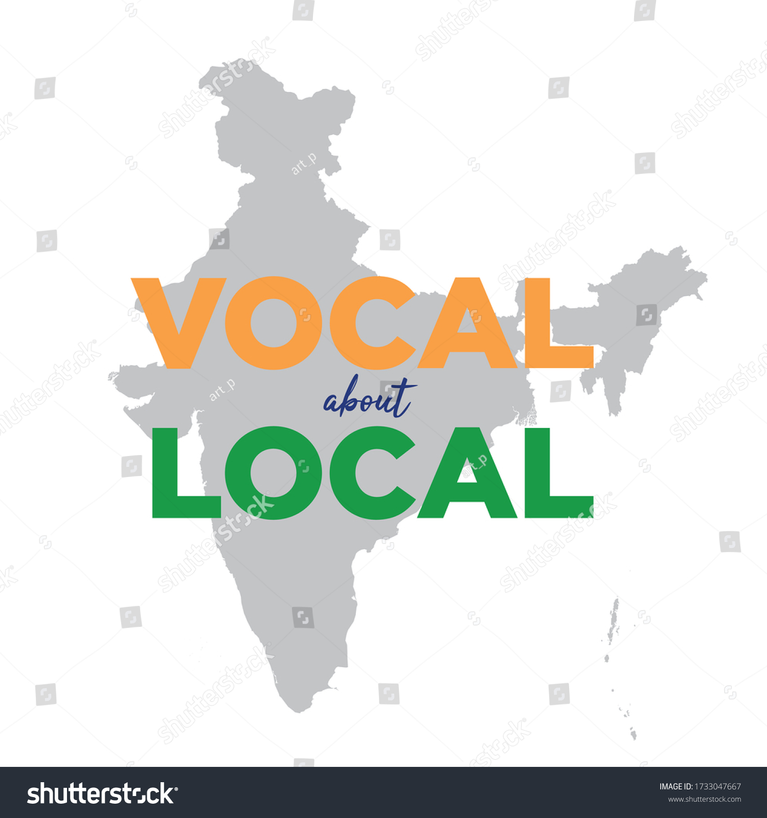 Vocal Local Scalable Vector India Map Stock Vector (Royalty Free ...