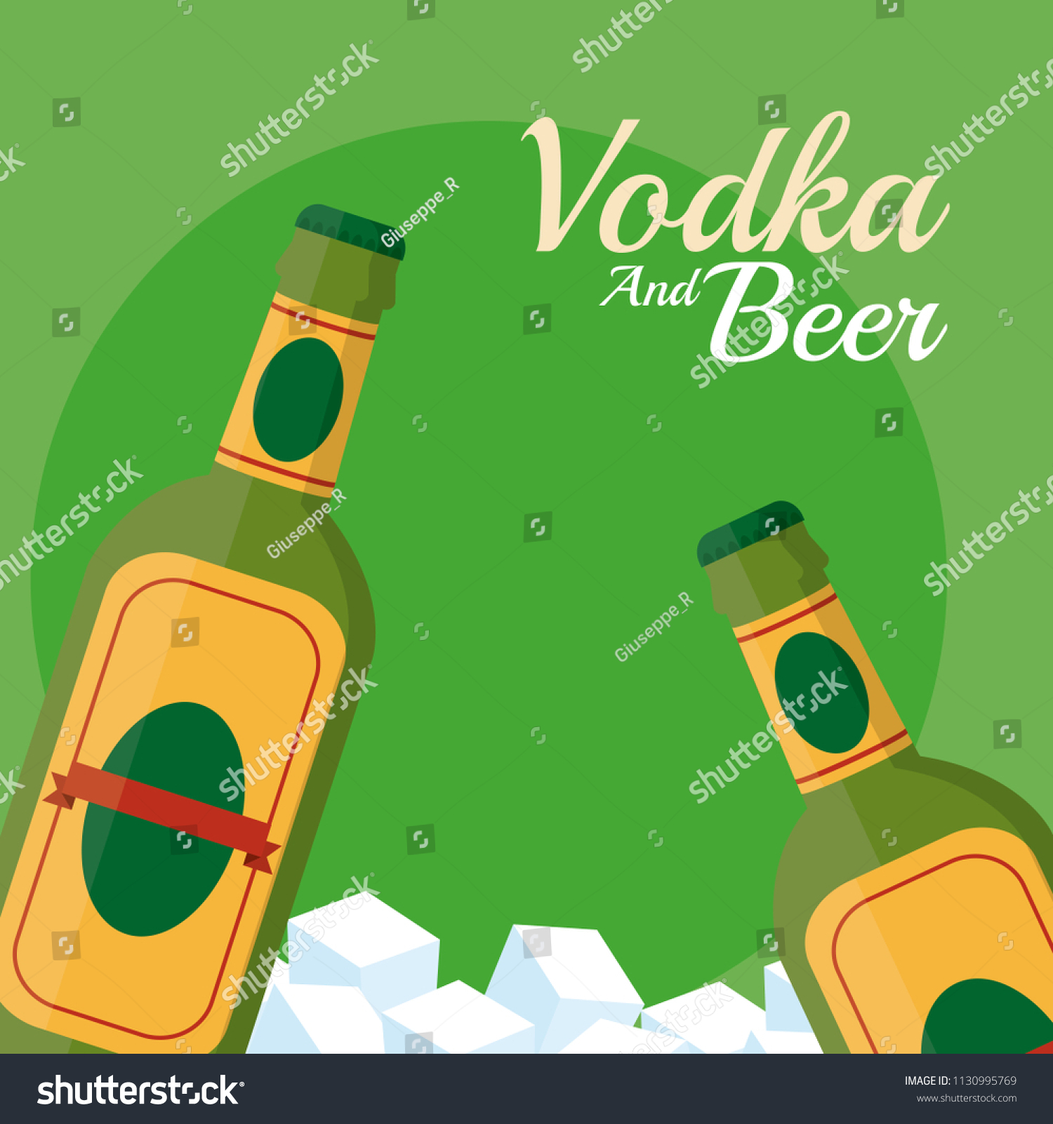 Vodka Beer Stock Vector (Royalty Free) 1130995769 | Shutterstock