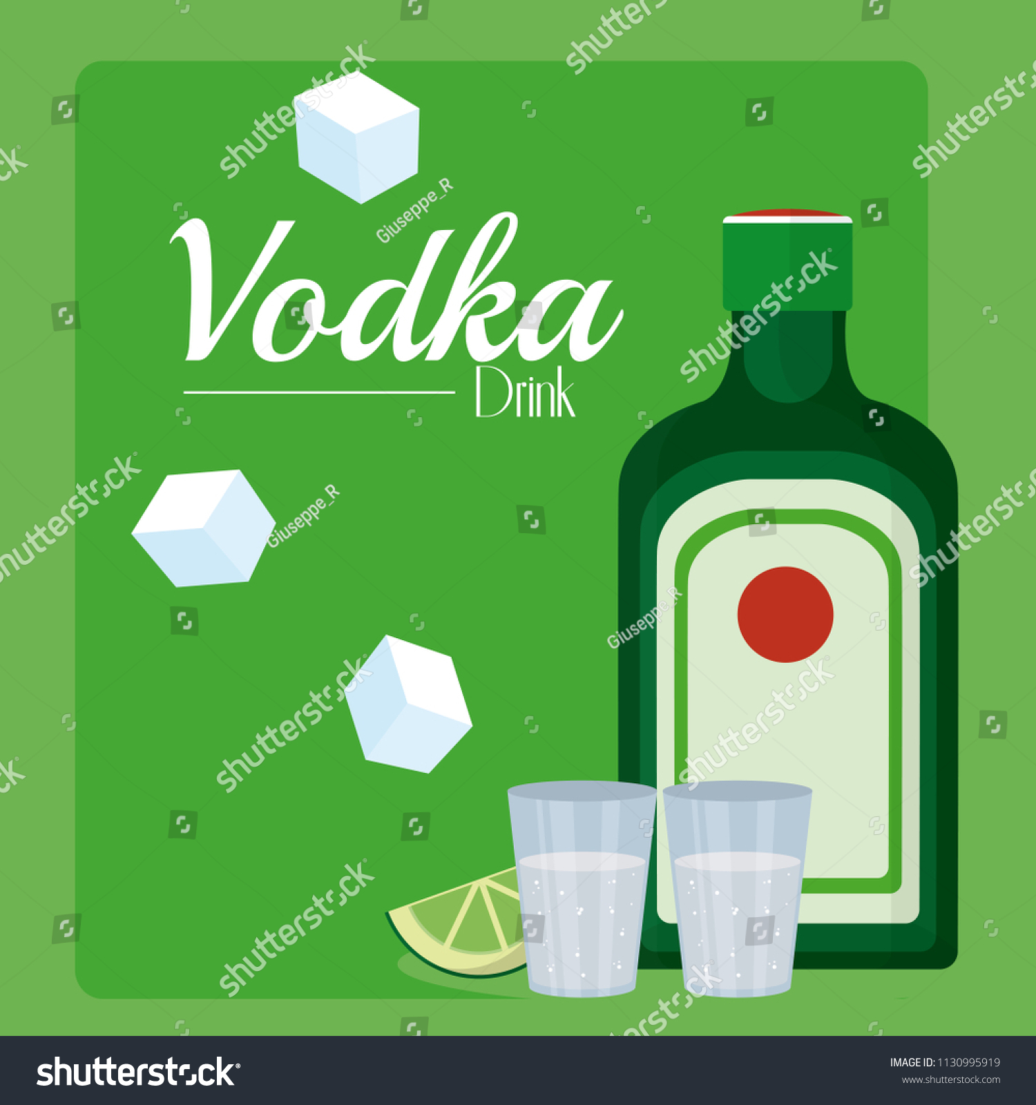 Vodka Drink Concept Stock Vector (Royalty Free) 1130995919 | Shutterstock