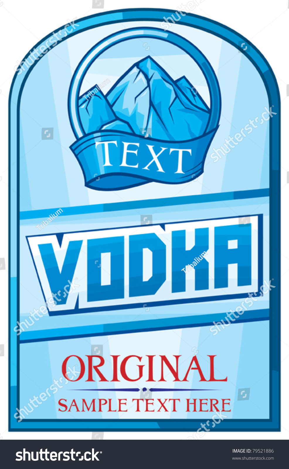 Vodka Label Design Stock Vector (Royalty Free) 79521886