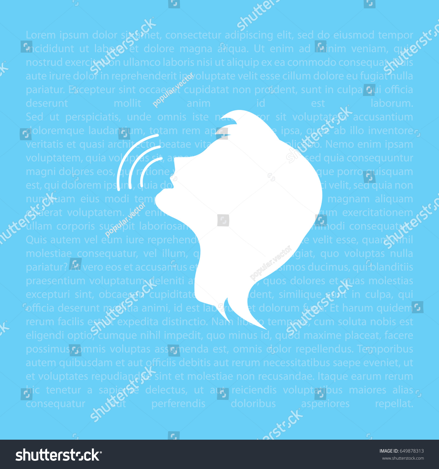 Voice Command Control Icon Person Talking Stock Vector (Royalty Free ...