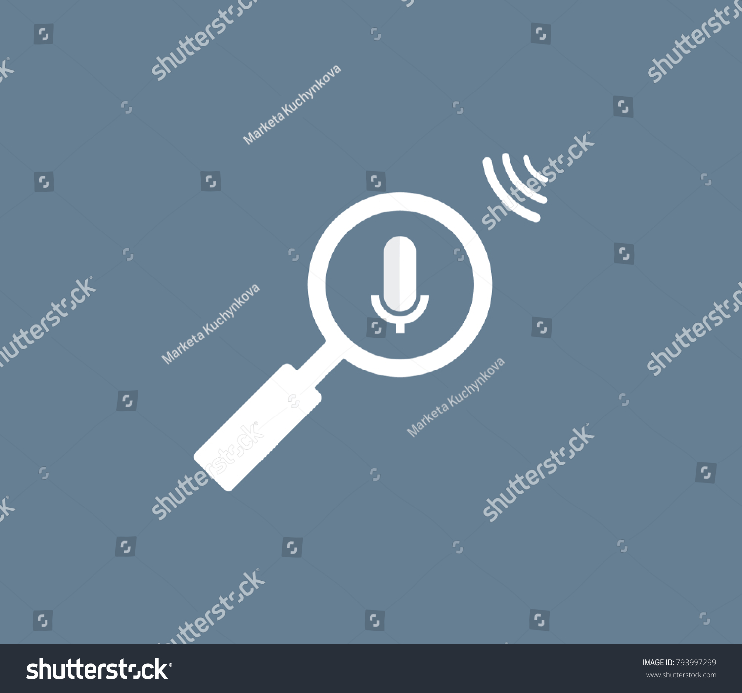 Voice Search Icon Vector Logo Stock Vector (Royalty Free) 793997299 ...