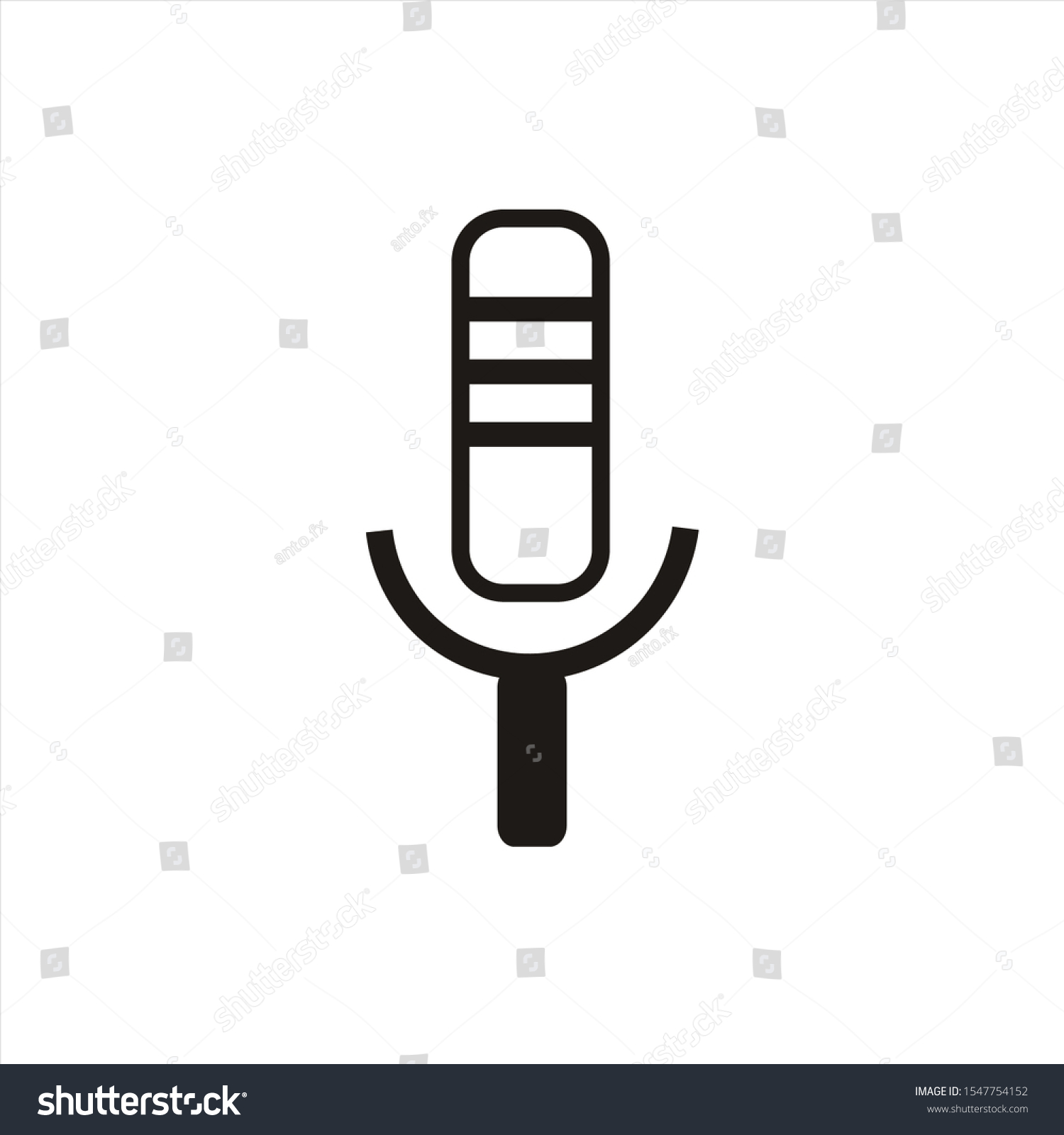 Voice Symbol Mic Record Logo: vector de stock (libre de regalías ...