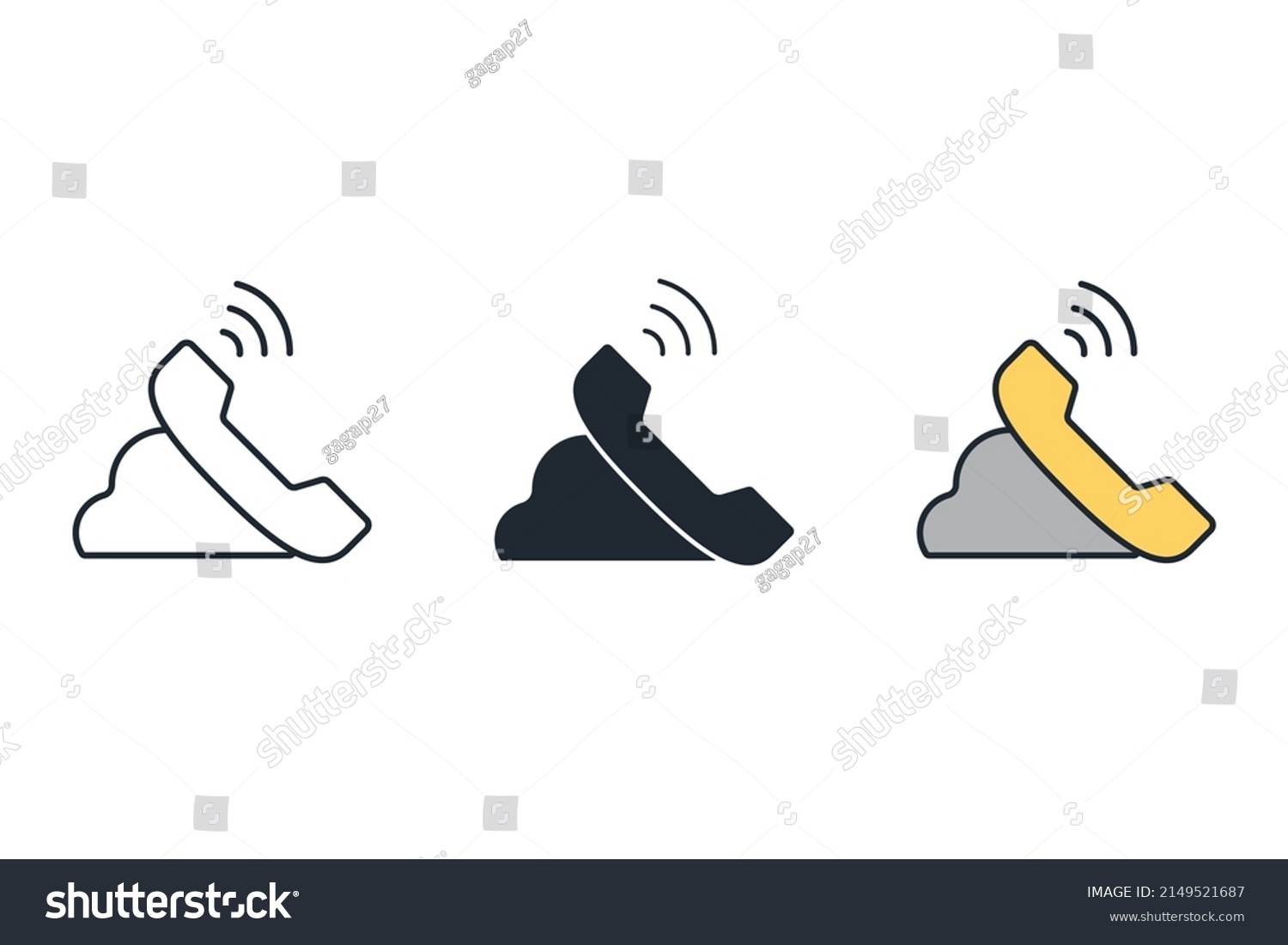 Voip Icons Symbol Vector Elements Infographic Stock Vector (Royalty ...