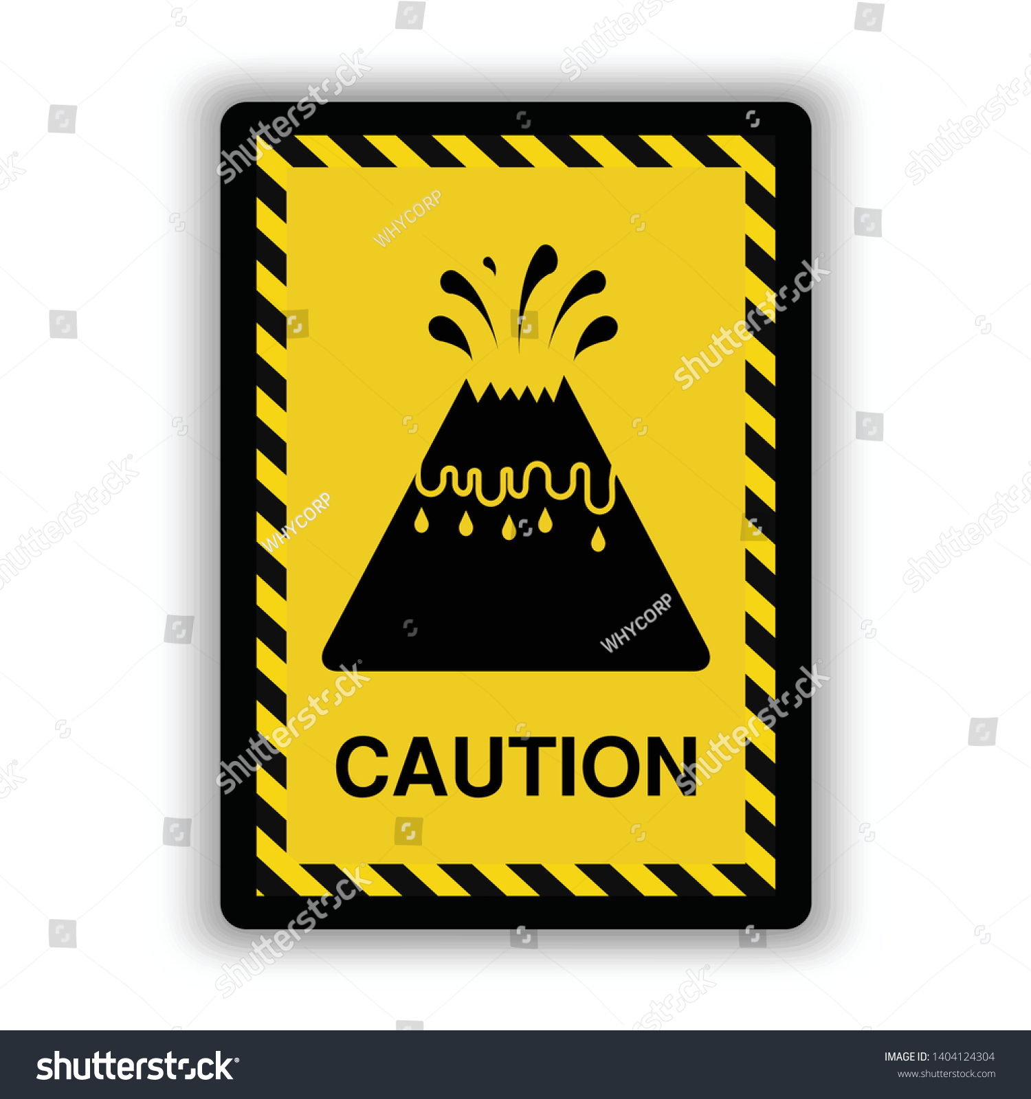 Volcano Warning Nature Sign Vector 스톡 벡터(로열티 프리) 1404124304 | Shutterstock