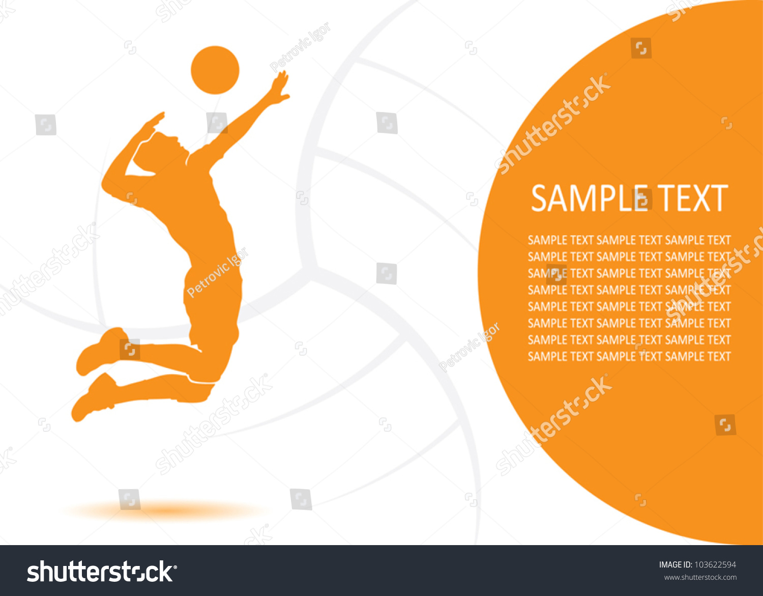 Volleyball Background Vector Illustration Stock Vector (Royalty Free ...