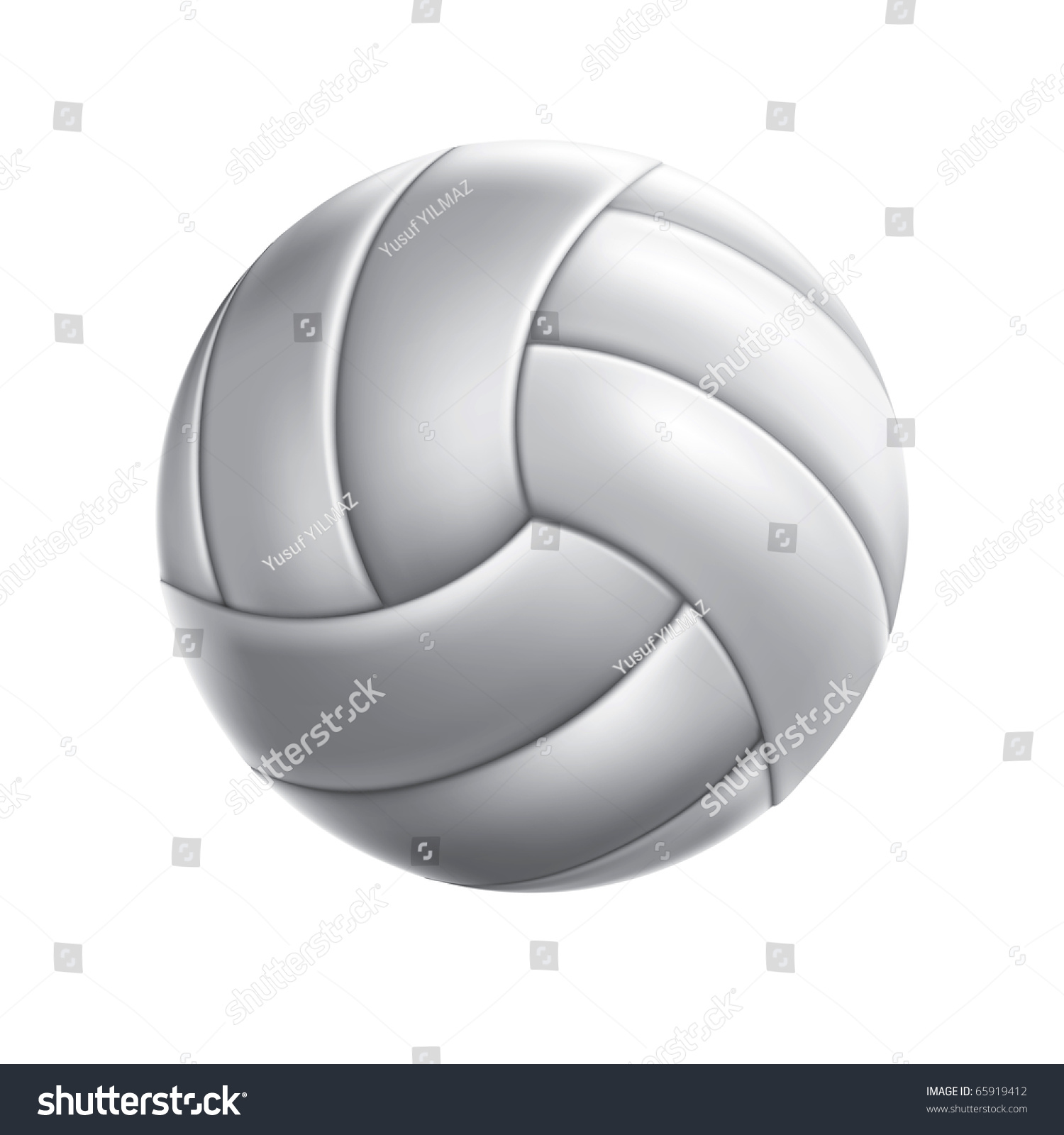 Volleyball Ball Vector Drawing Stock Vector (Royalty Free) 65919412