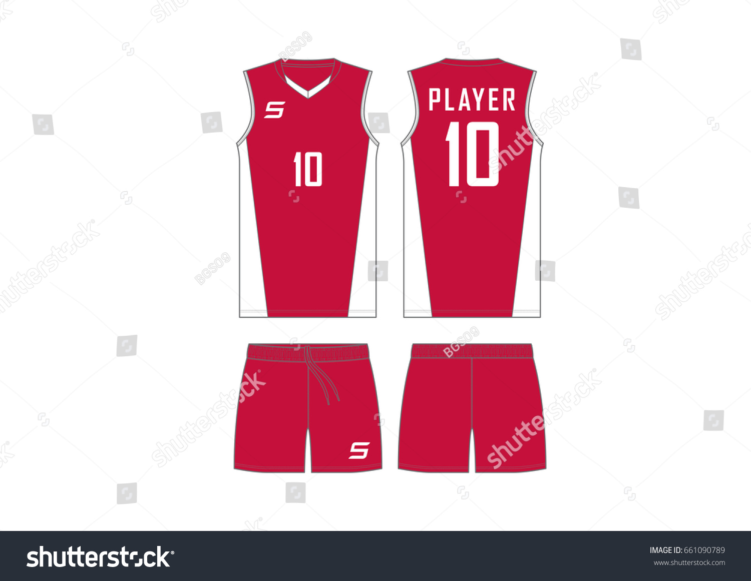 Volleyball Men Uniform Stock Vector (Royalty Free) 661090789 | Shutterstock