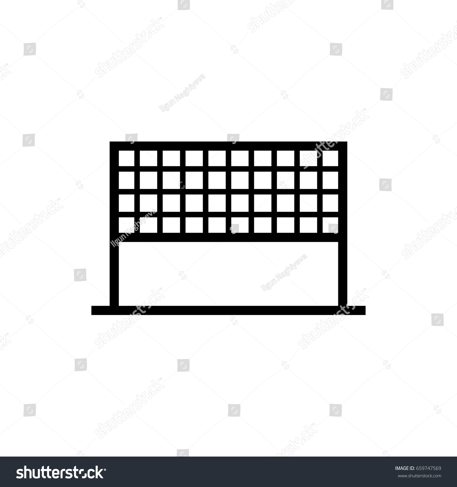 Volleyball Net Icon Stock Vector (Royalty Free) 659747569 | Shutterstock