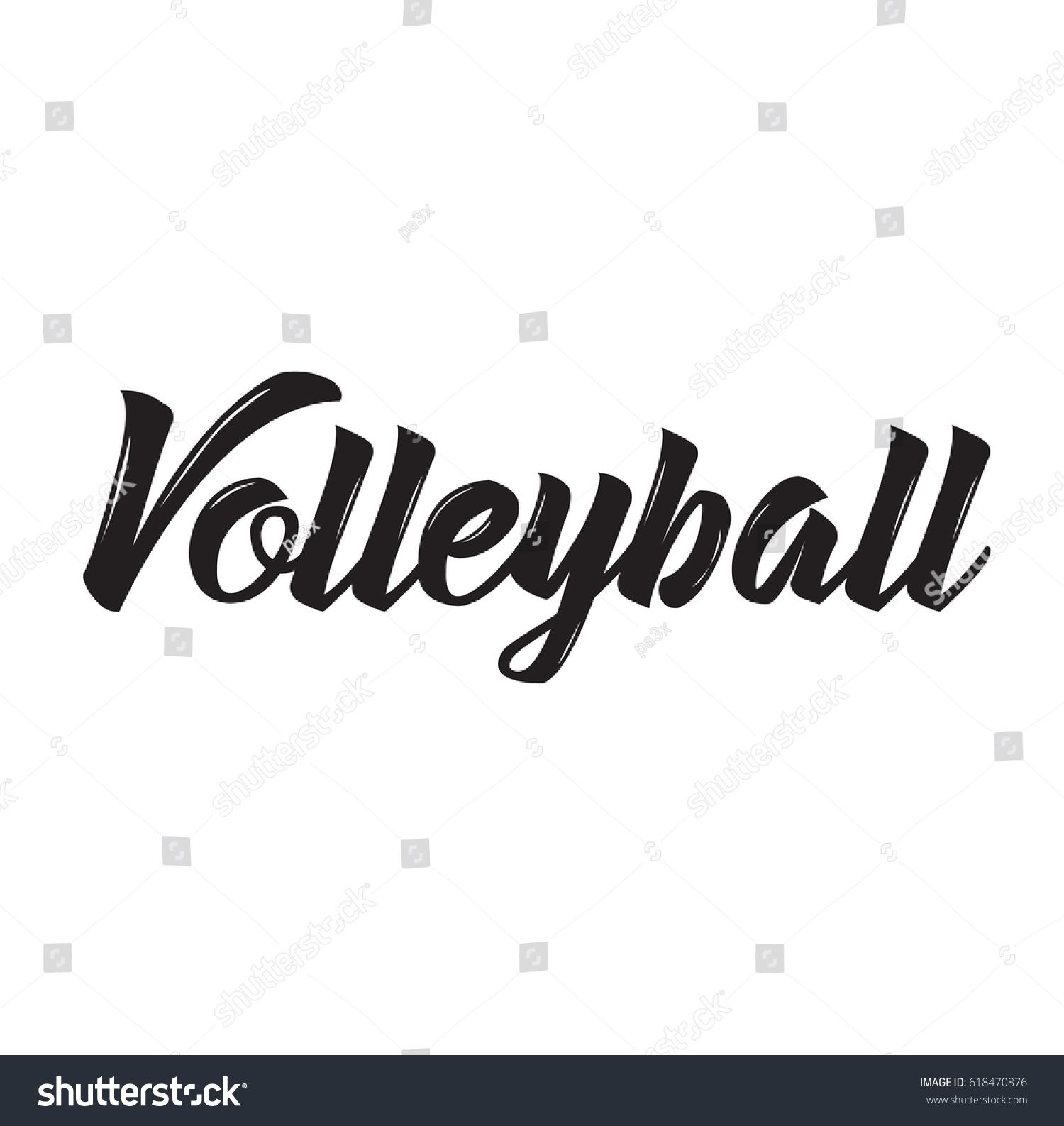Volleyball Text Design Vector Calligraphy Typography Vector De Stock