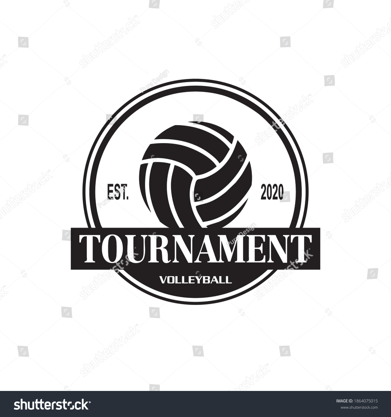 Volleyball Vector Sport Logo Vector Stock Vector (Royalty Free ...