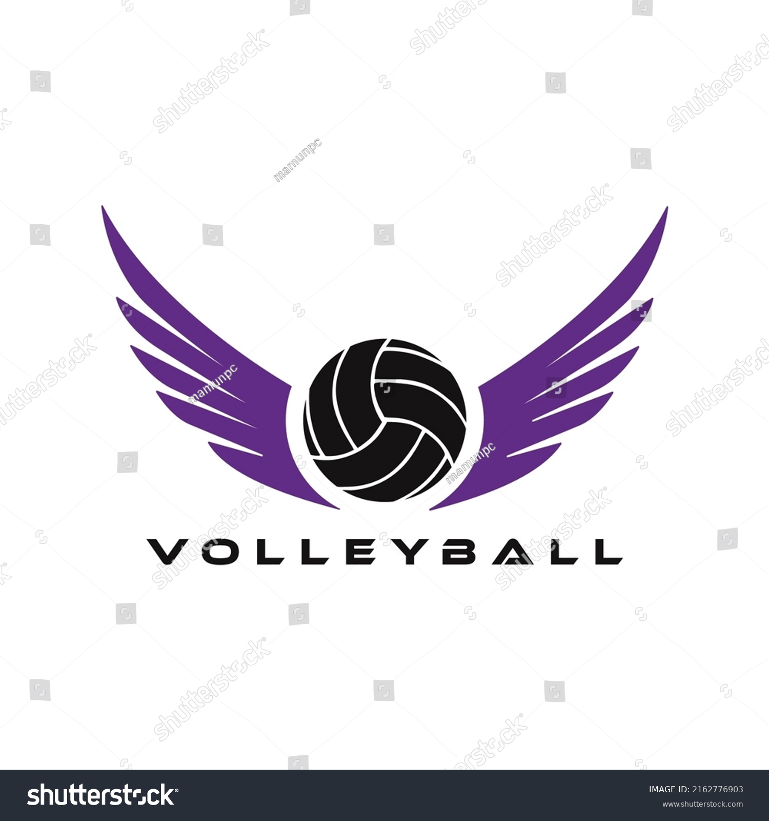 Volleyball Wings Vector Image Stock Vector (Royalty Free) 2162776903 ...