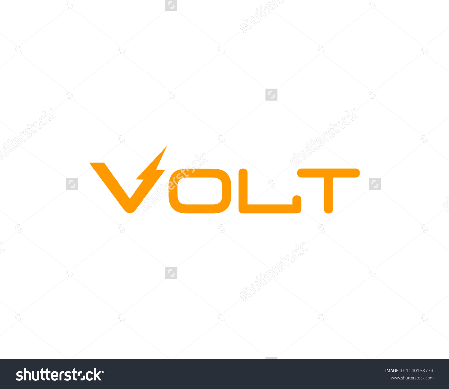 Volt Symbol Logotype Stock Vector (Royalty Free) 1040158774 | Shutterstock