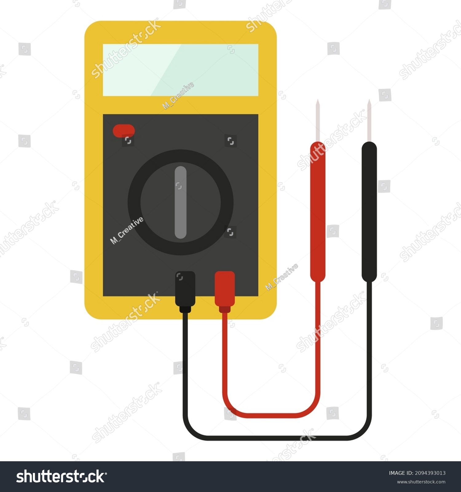 Voltmeter Flat Clipart Vector Illustration Stock Vector (Royalty Free ...
