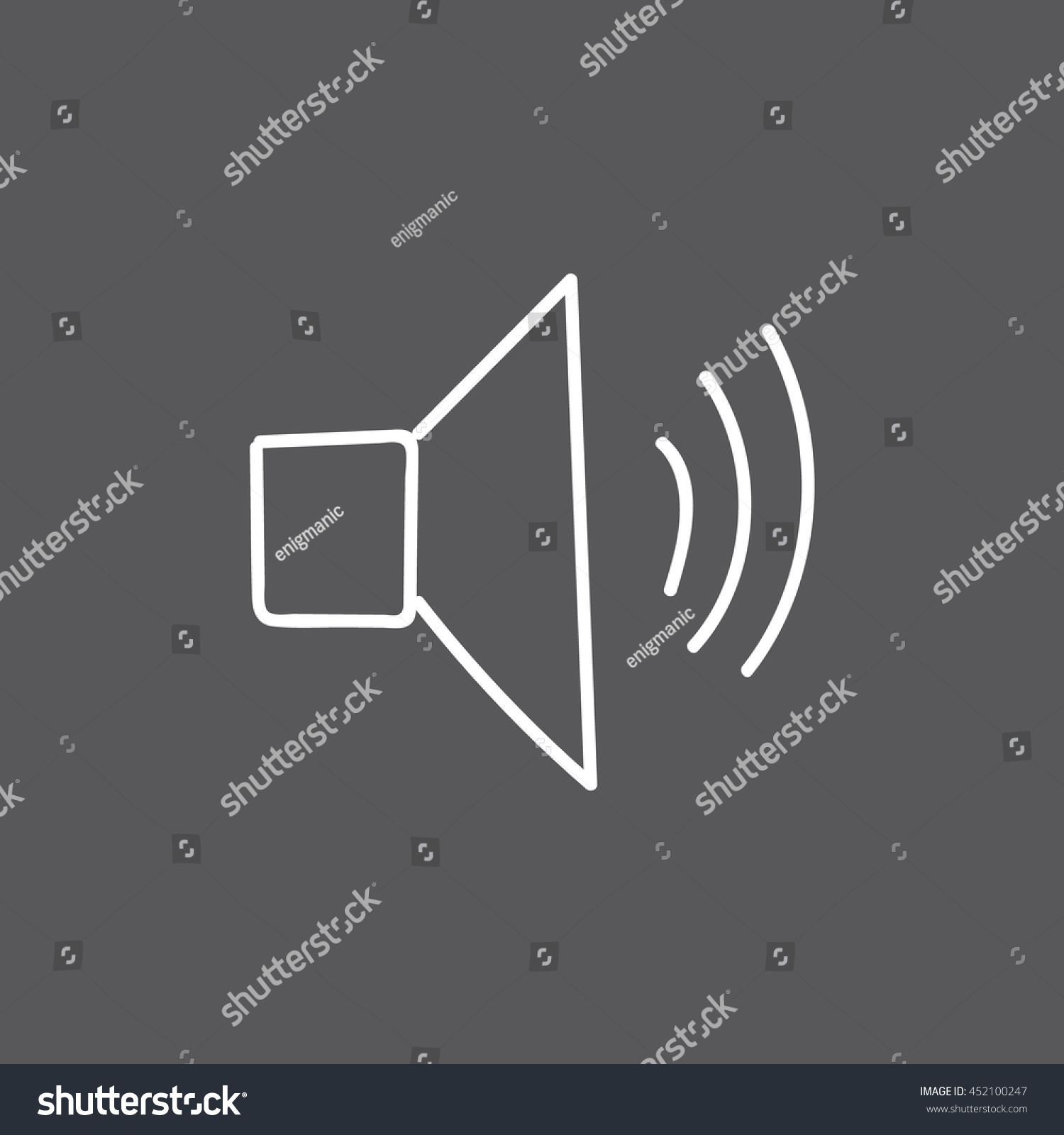 Volume Doodle Icon Vector Handdrawing Stock Vector (Royalty Free) 452100247