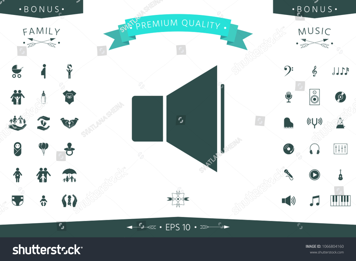 Volume Icon Symbol Stock Vector (Royalty Free) 1066804160 | Shutterstock