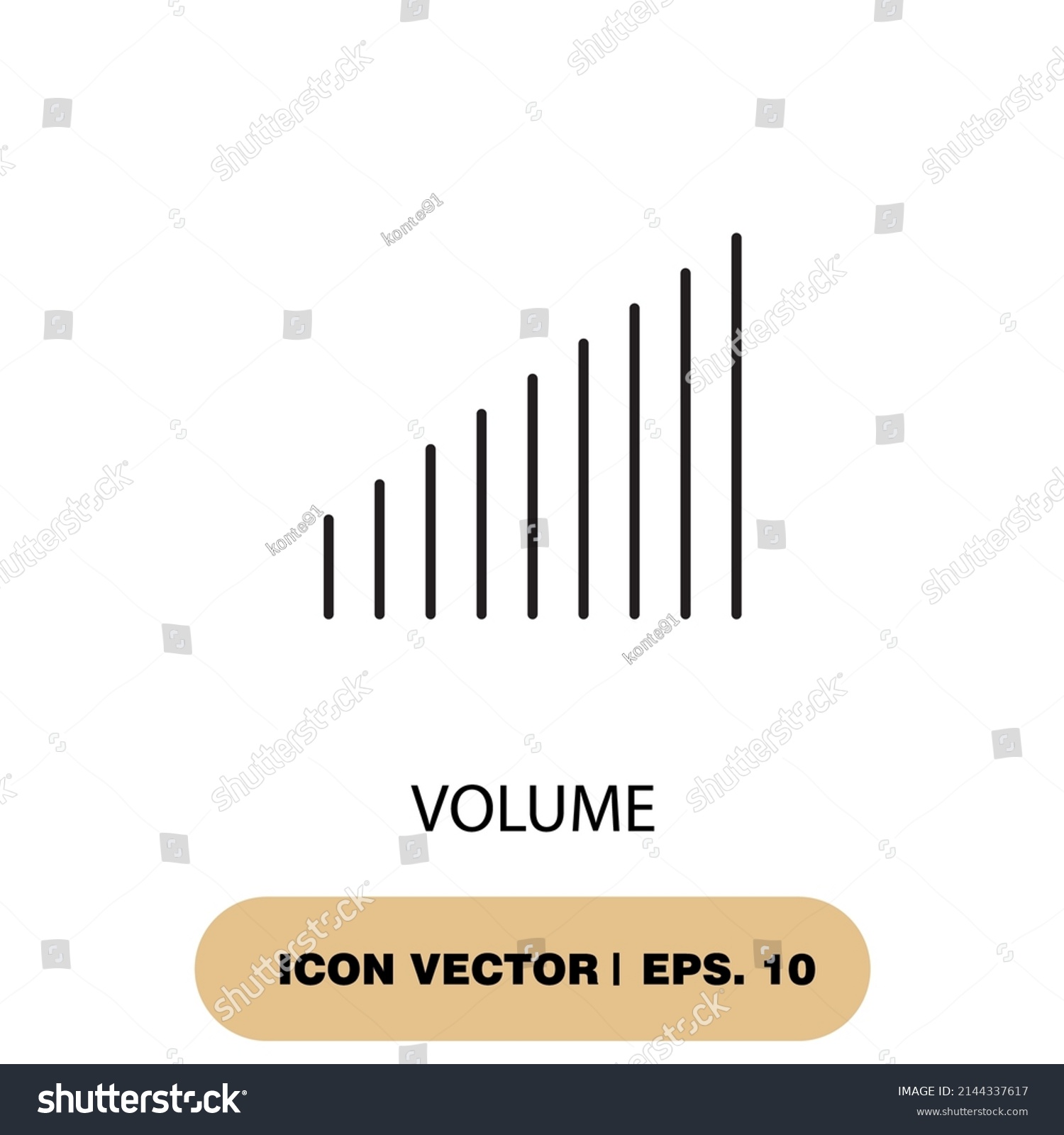 Volume Icons Symbol Vector Elements Infographic Stock Vector (Royalty ...