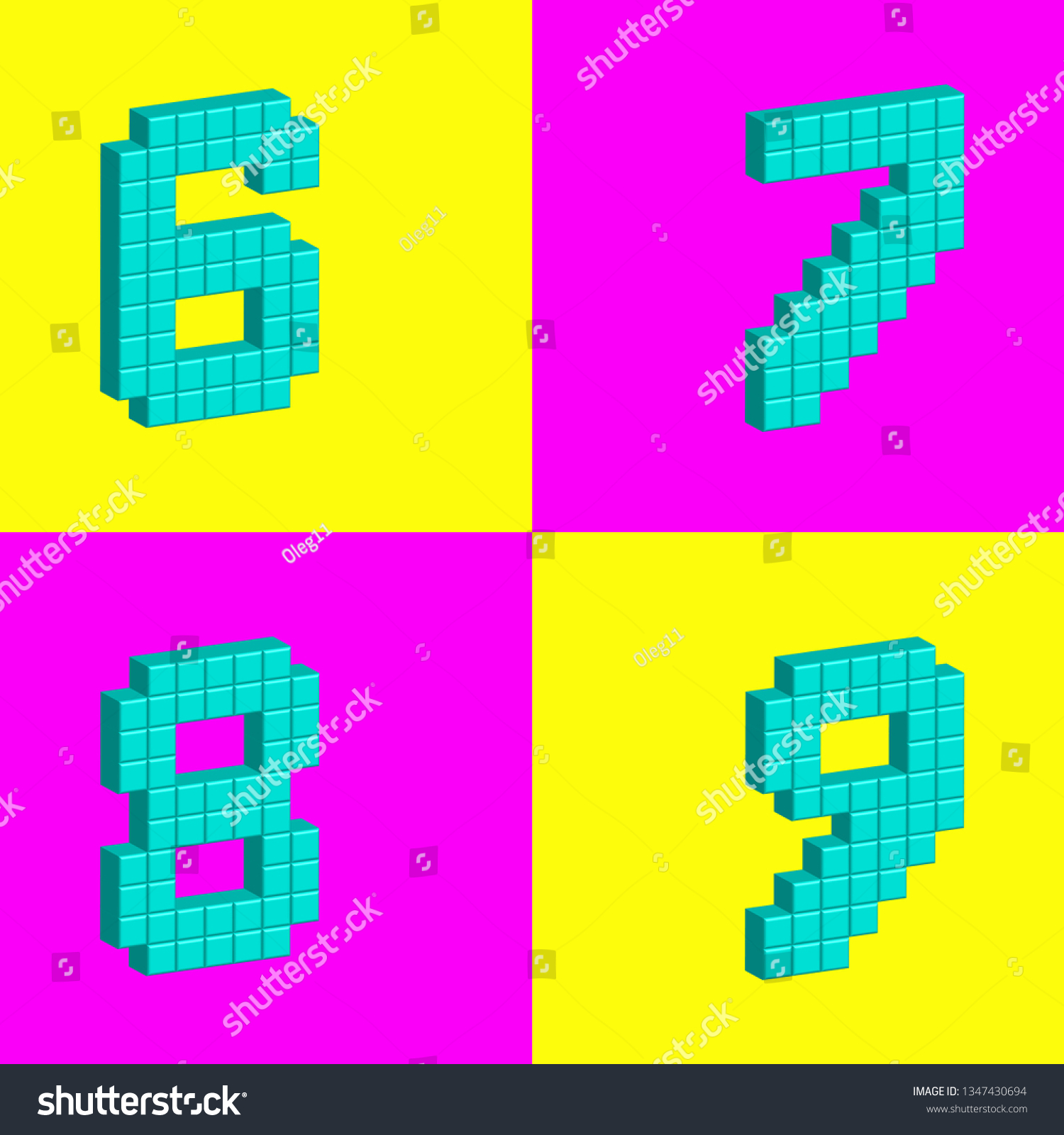 Volume Numbers Cubes Alphabet Vector Drawing Stock Vector (Royalty Free ...