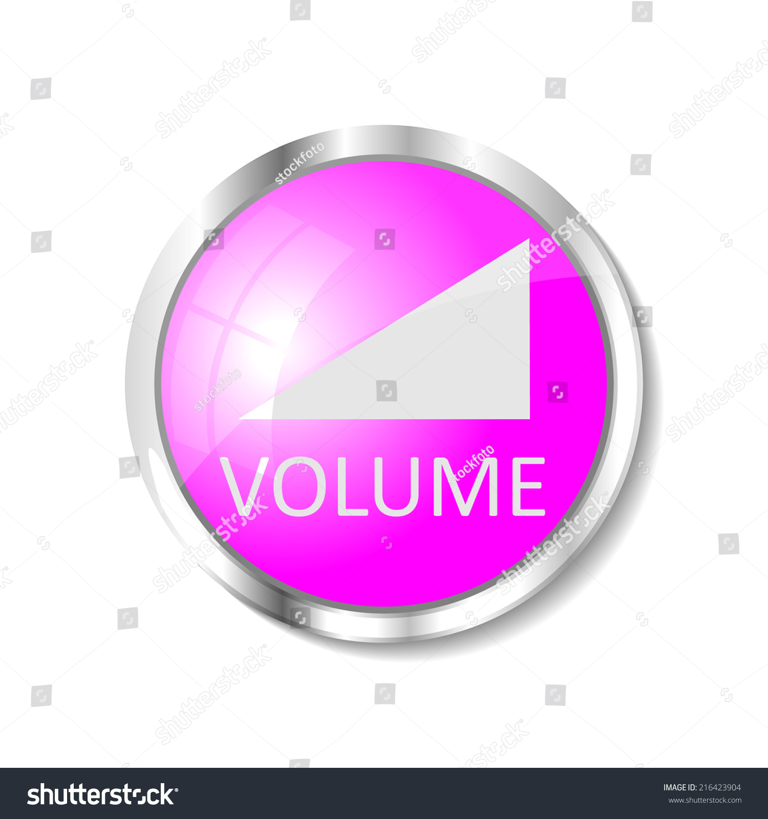 Volume Pink Button Icon Vector Illustration Stock Vector (Royalty Free ...